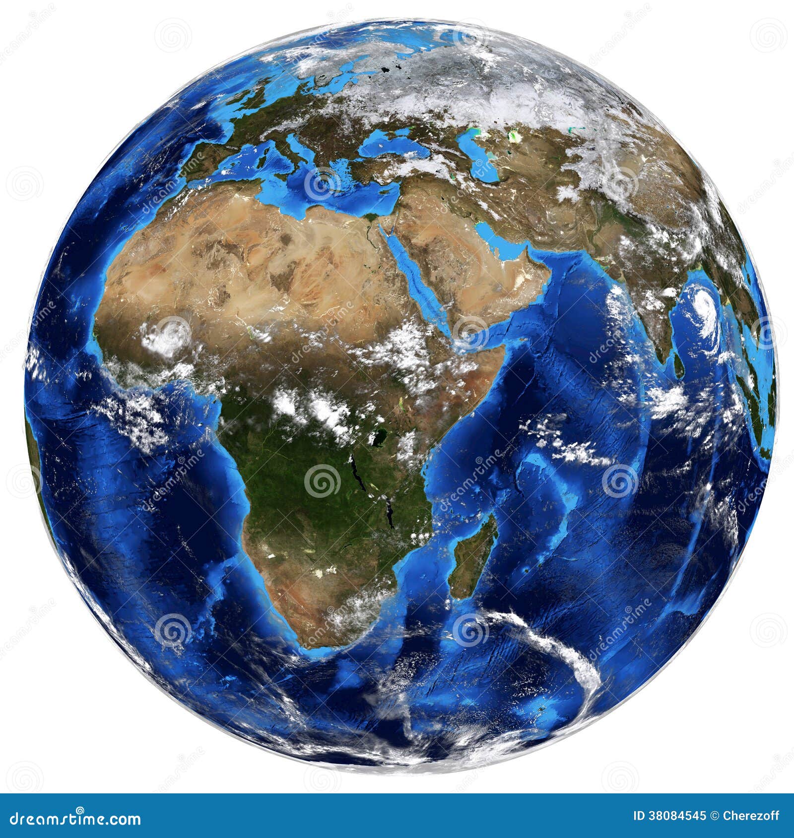 Photorealistic Earth stock illustration. Illustration of mainland ...