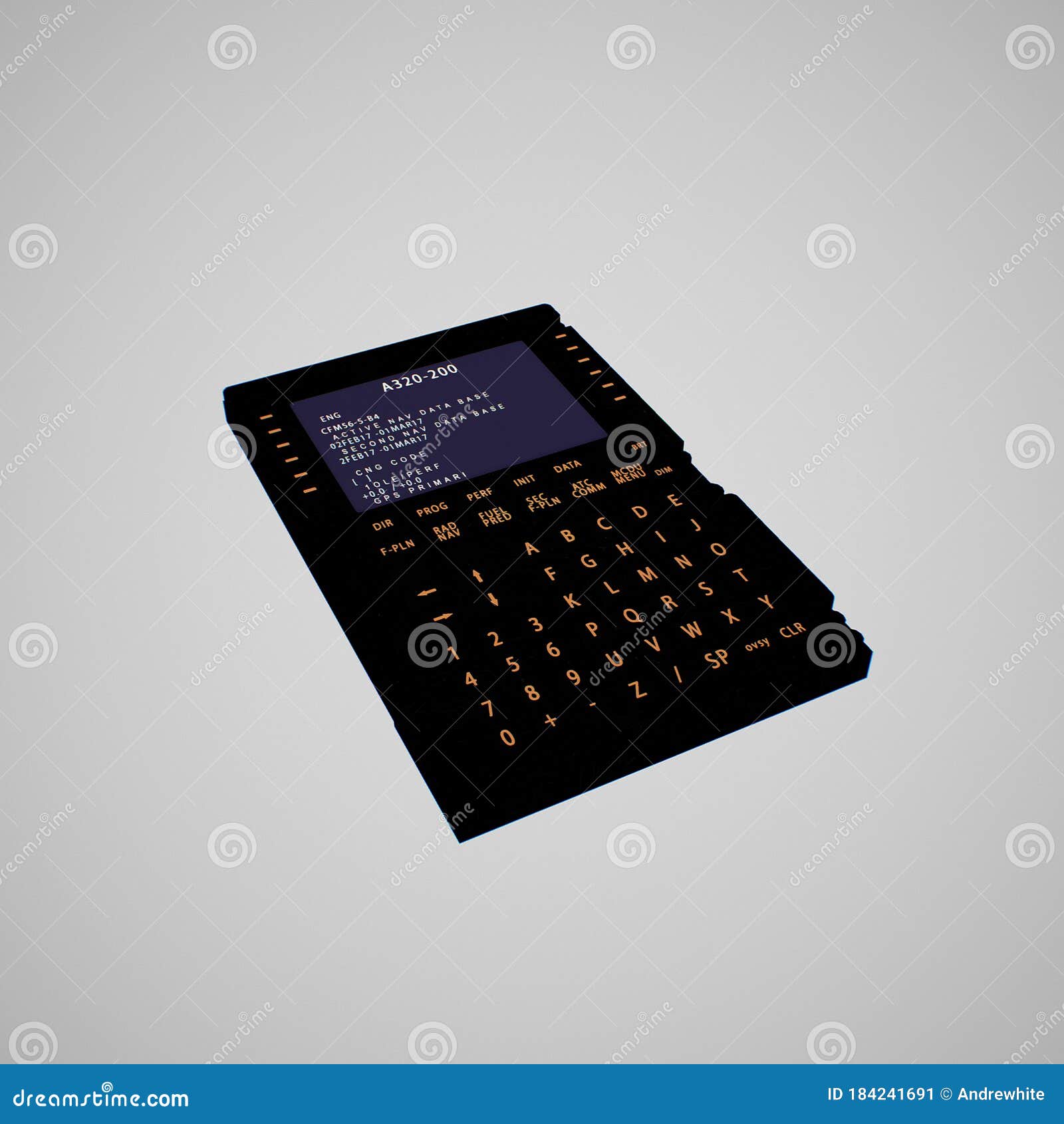 MCDU panel editorial photo. Illustration of highly, airplane - 184241691