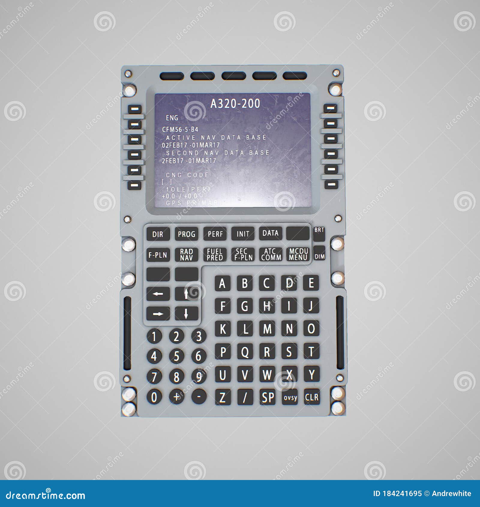 MCDU panel editorial image. Illustration of photorealistic - 184241695