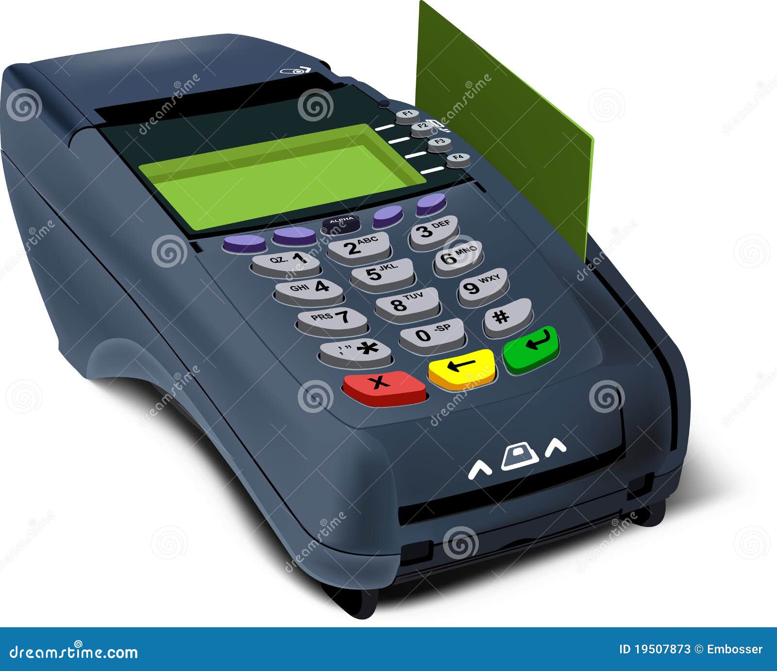 Photorealistic Illustration Of POS-terminal Cartoon Vector ...