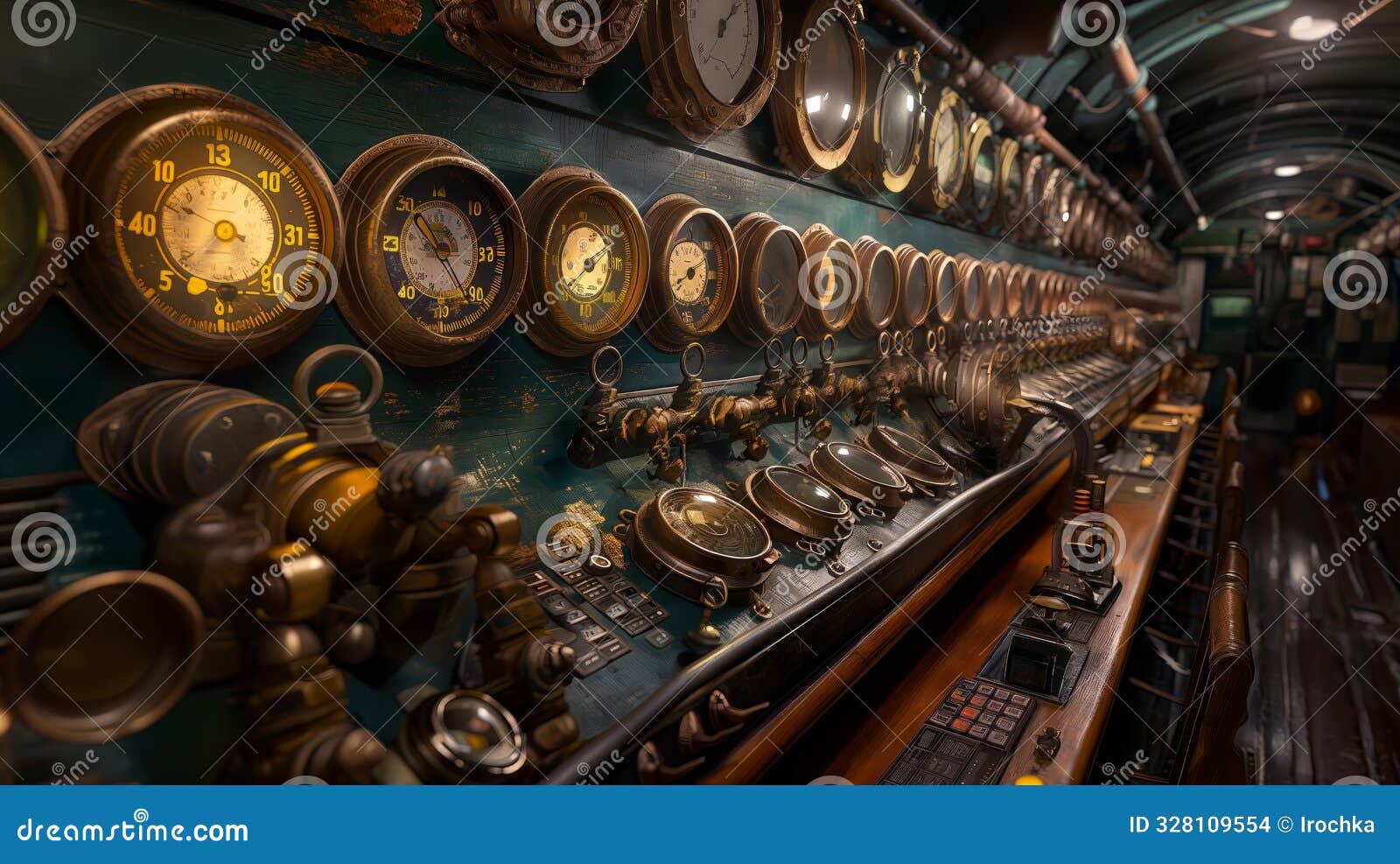 Photorealistic Image of the Control Panel on a Train Stock Photo ...