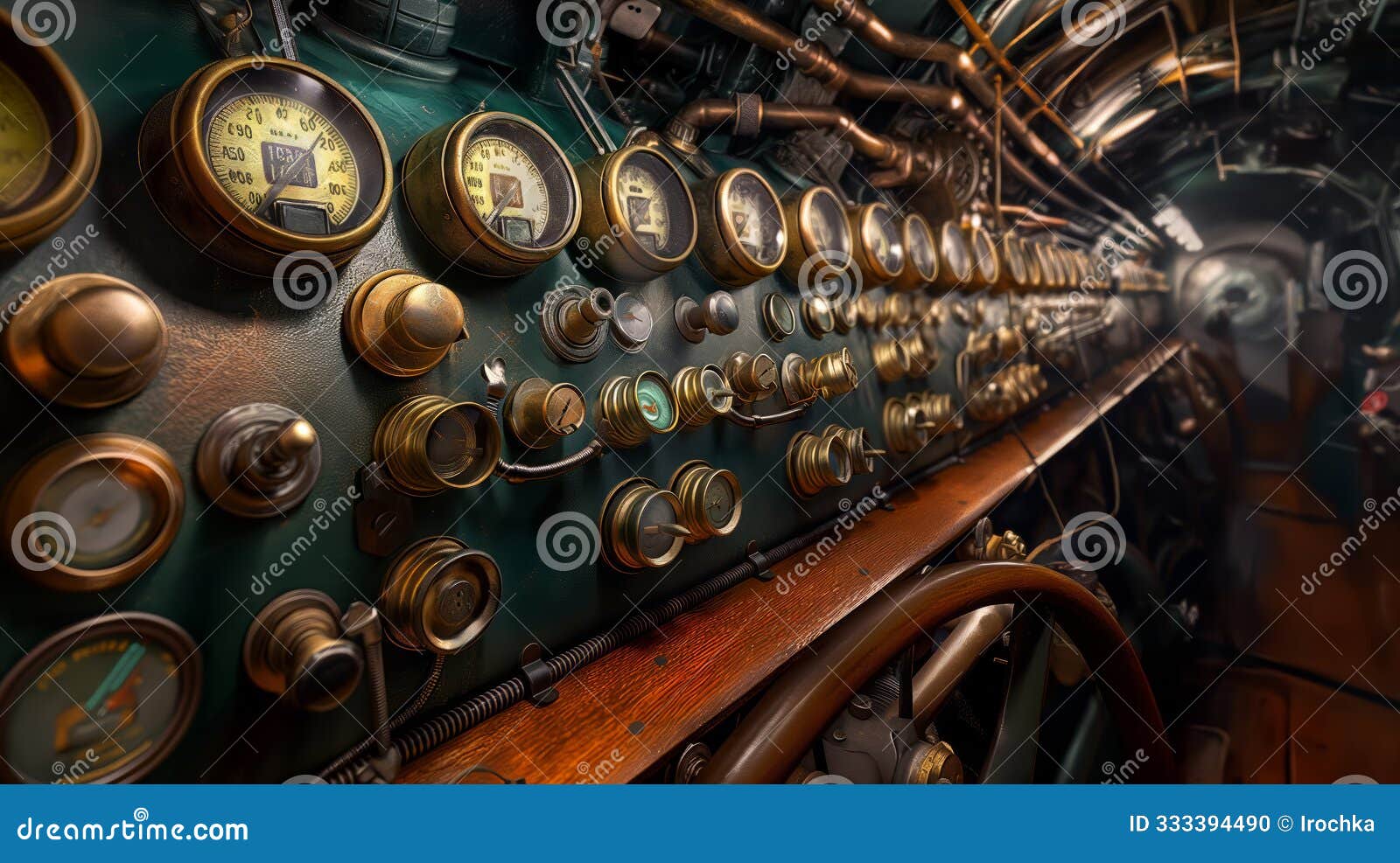 Photorealistic Image of the Control Panel on a Train Stock Photo ...