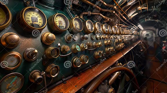 Photorealistic Image of the Control Panel on a Train Stock Photo ...