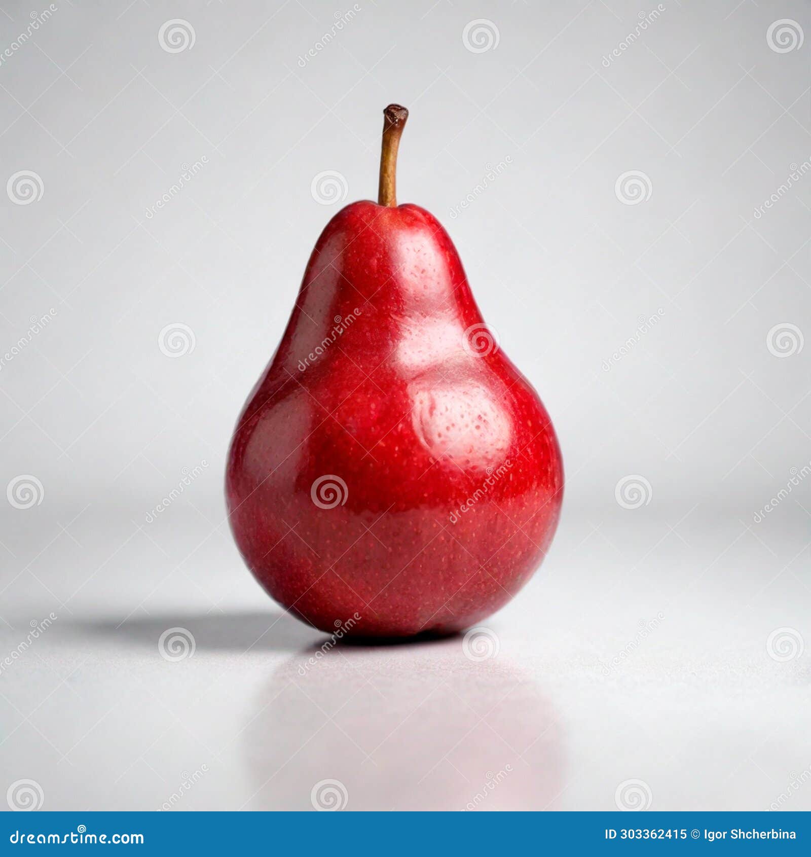 Photorealistic Image of a Pear on a Plain Background Stock Illustration ...