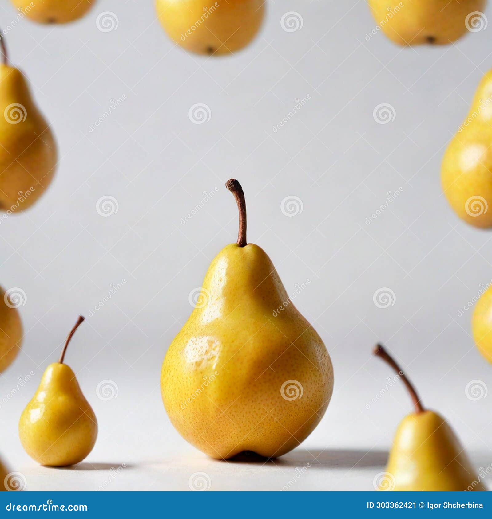 Photorealistic Image of a Pear on a Plain Background Stock Illustration ...