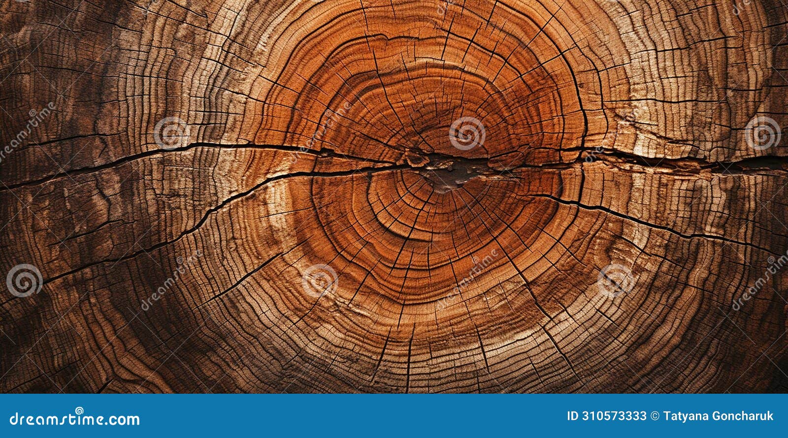 Photorealistic Image of a Tree Cut. Tree Rings. Wood Texture. Stock ...