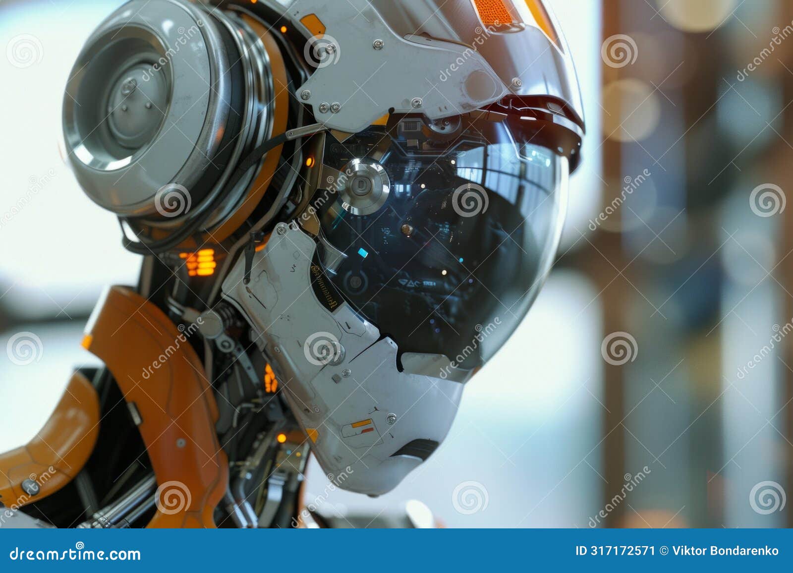 Photorealistic Portrait of a Robot Stock Image - Image of mind, robot ...