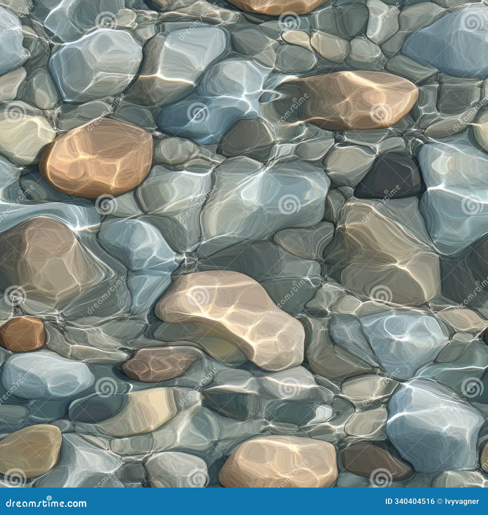 Photorealistic Seamless Texture of Calm River Water Stock Photo - Image ...