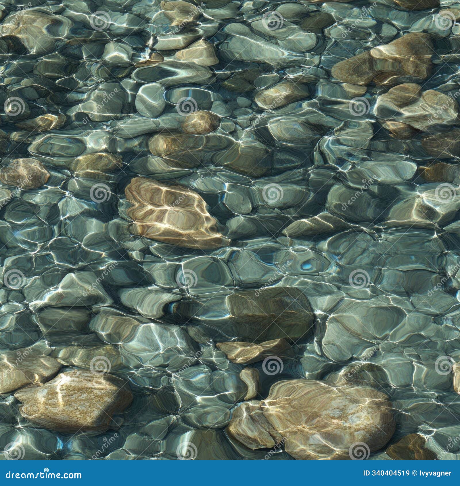 Photorealistic Seamless Texture of Calm River Water Stock Image - Image ...