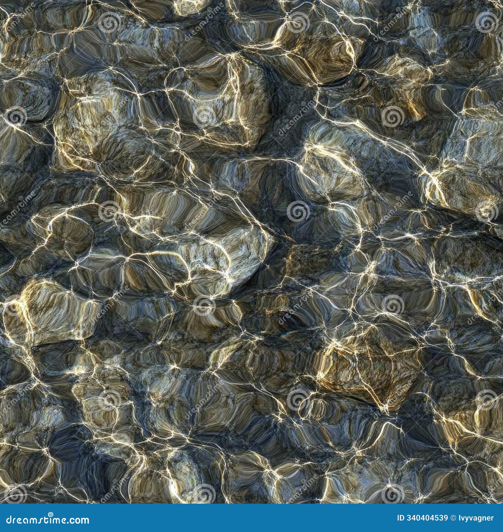 Photorealistic Seamless Texture of Clear Freshwater Stock Image - Image ...
