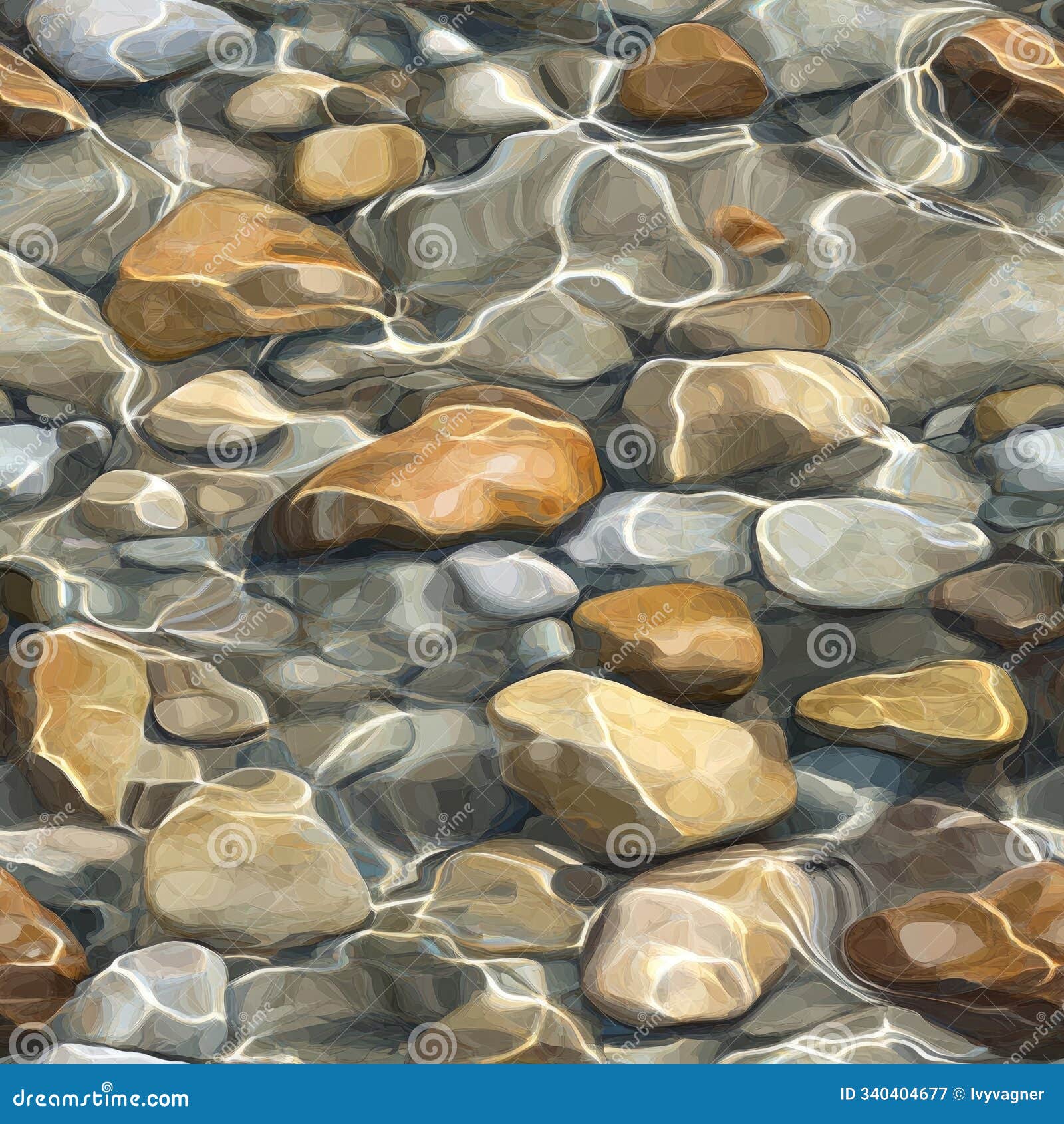 Photorealistic Seamless Texture of Flowing River Water Stock Image ...