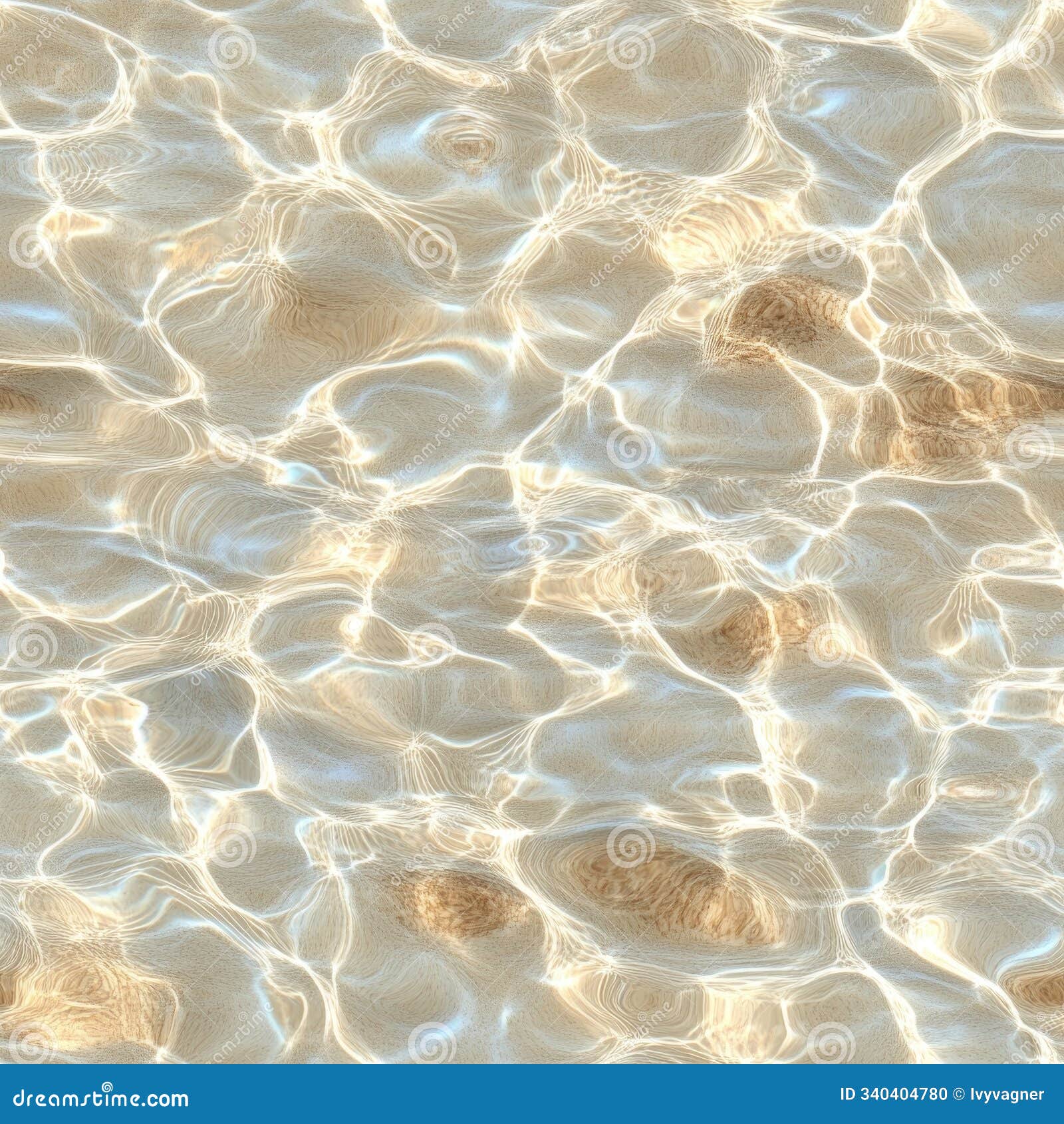 Photorealistic Seamless Texture of Shallow Beach Water Stock Photo ...
