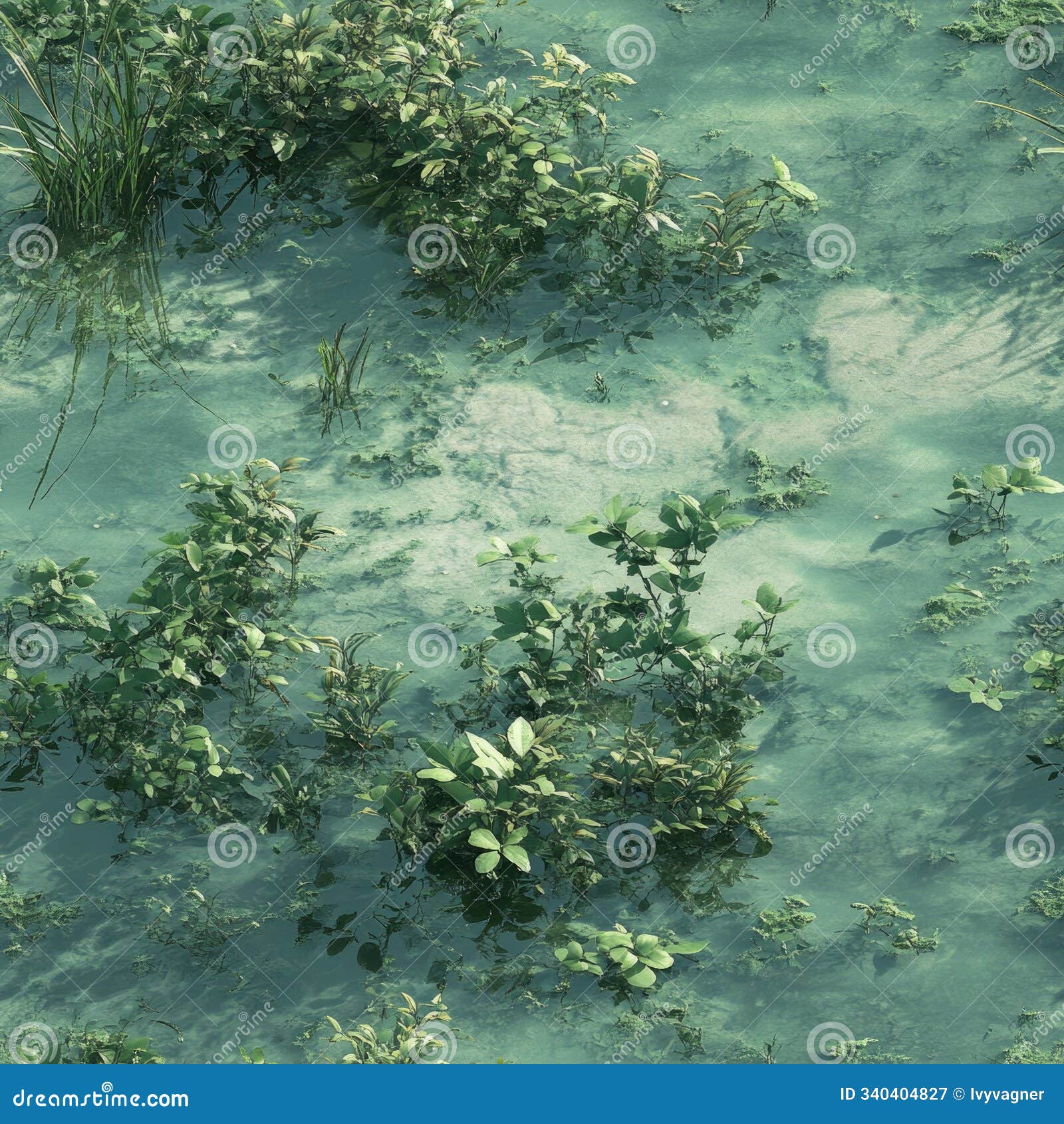 Photorealistic Seamless Texture of Shallow Freshwater Pond Stock Image ...
