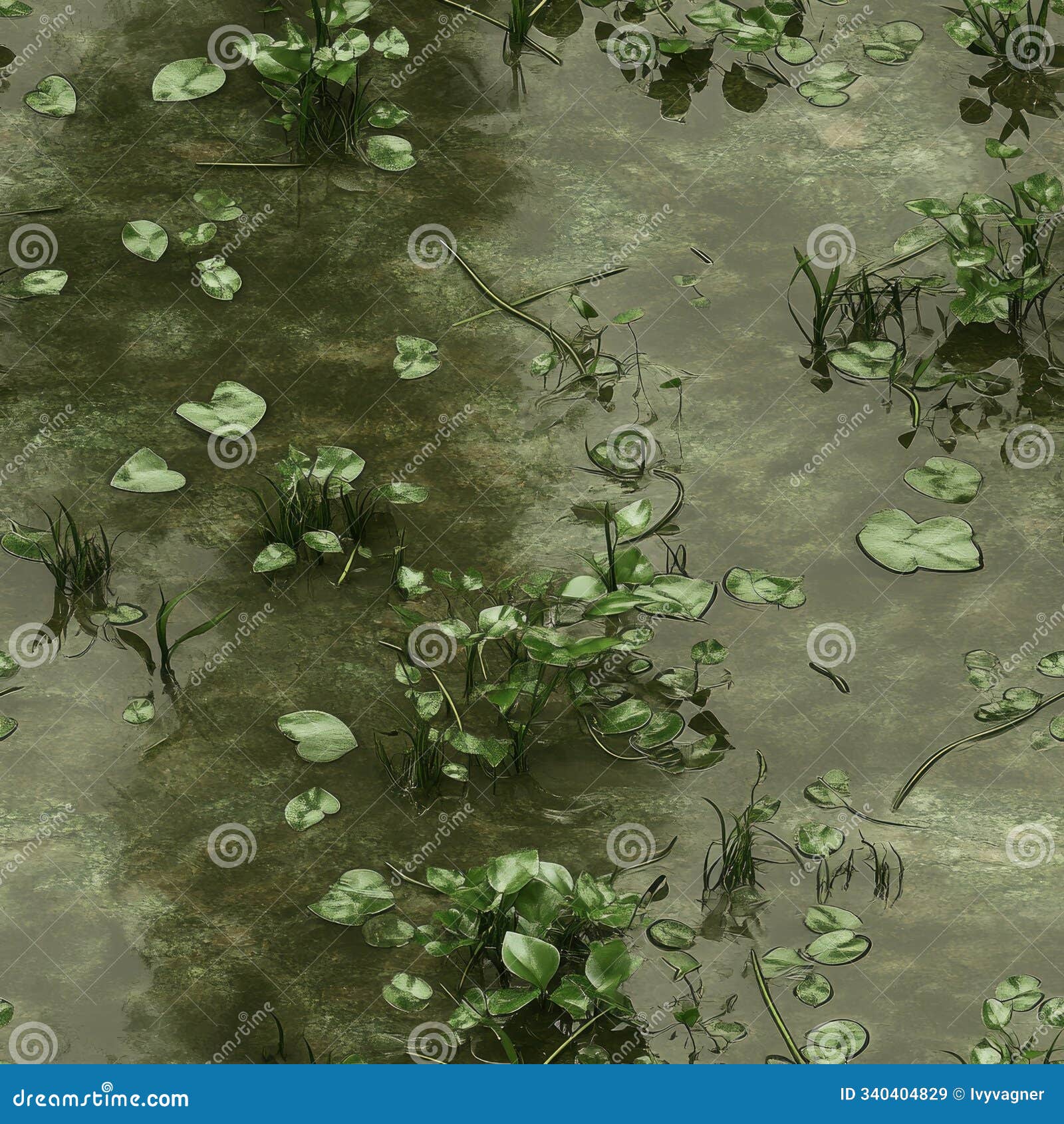 Photorealistic Seamless Texture of Shallow Freshwater Pond Stock Image ...