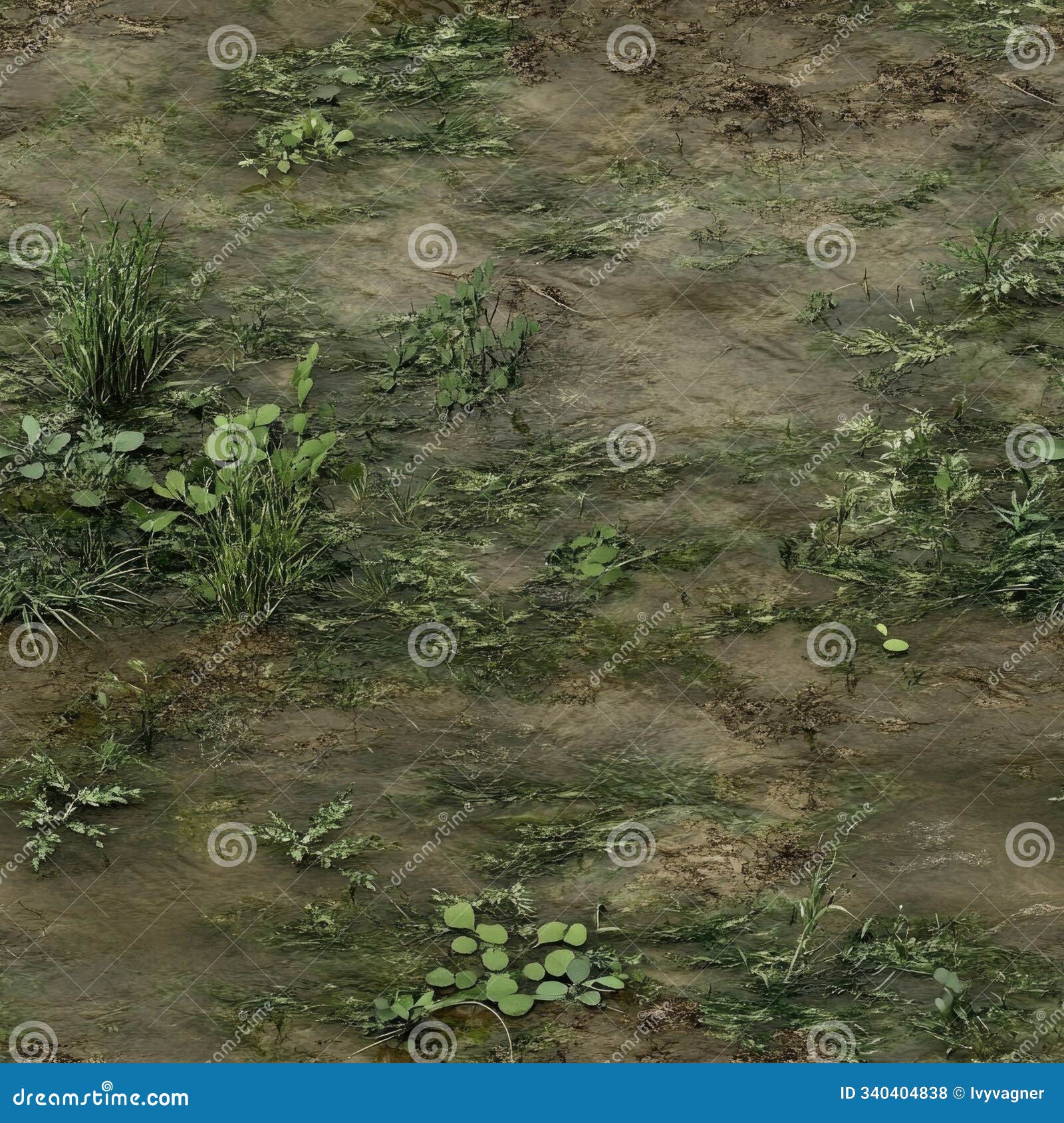 Photorealistic Seamless Texture of Shallow Pond Water with Visible ...