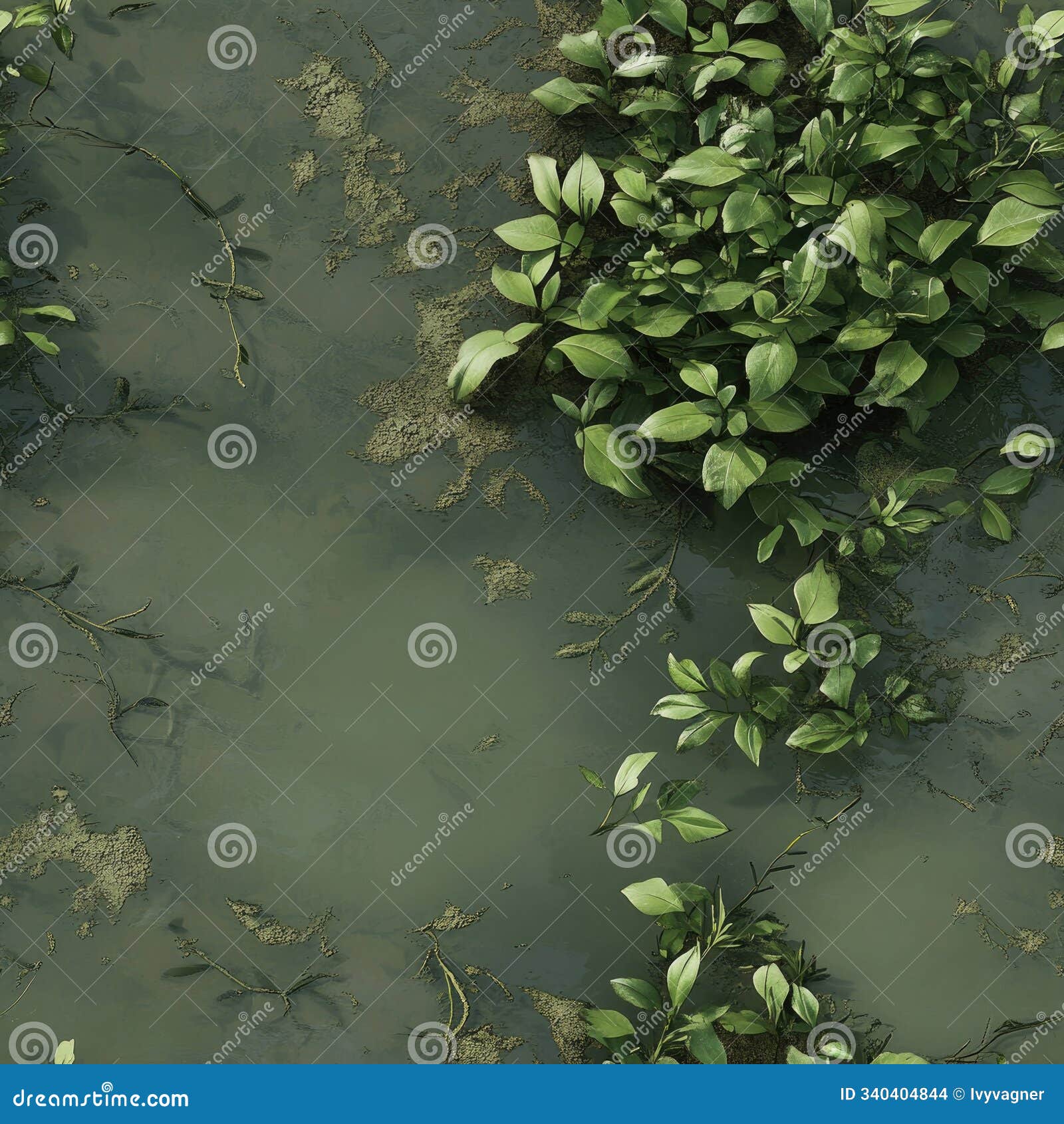 Photorealistic Seamless Texture of Shallow Pond Water with Visible ...