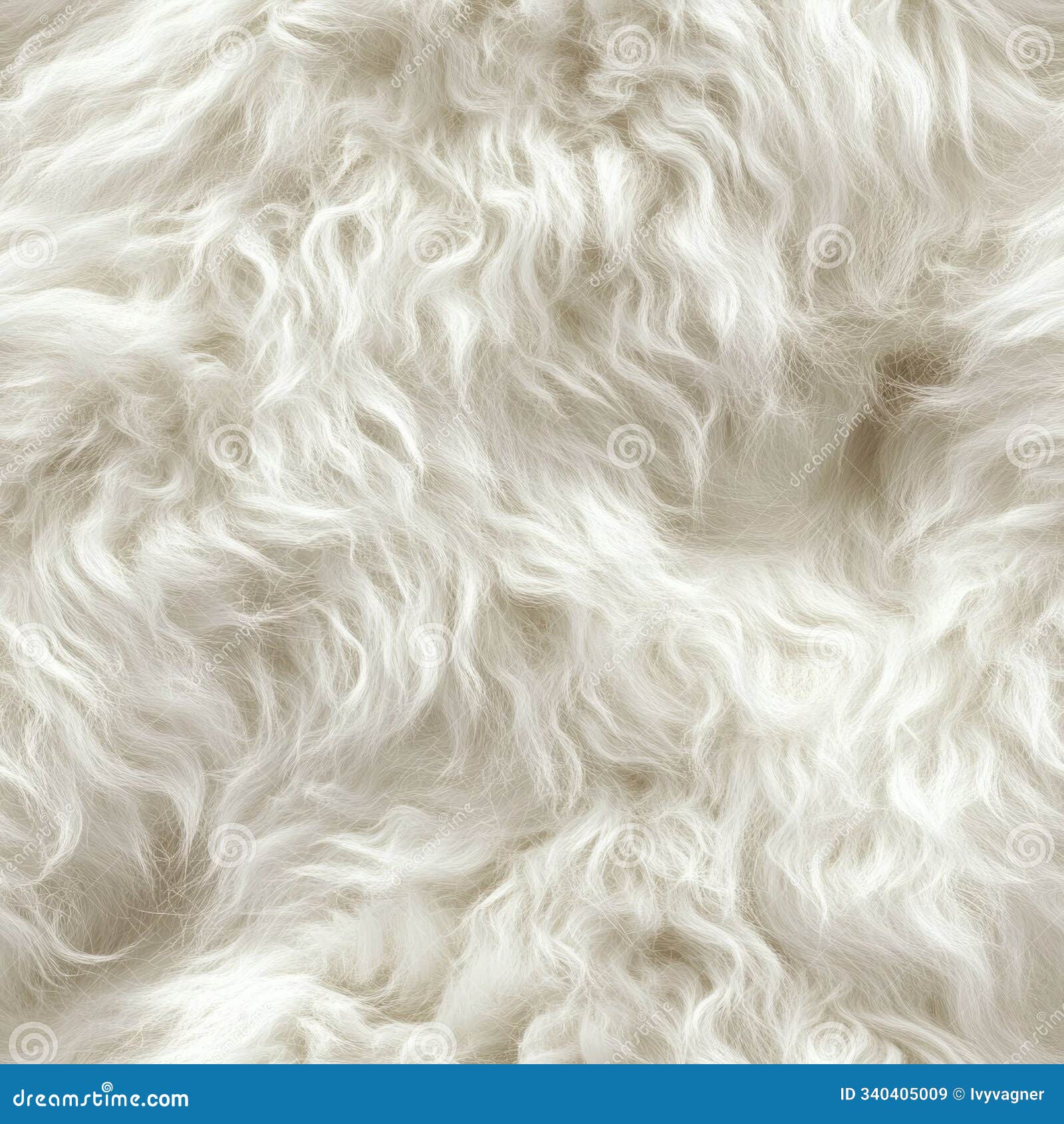 Photorealistic Seamless Texture of Thick White Fur Stock Image - Image ...