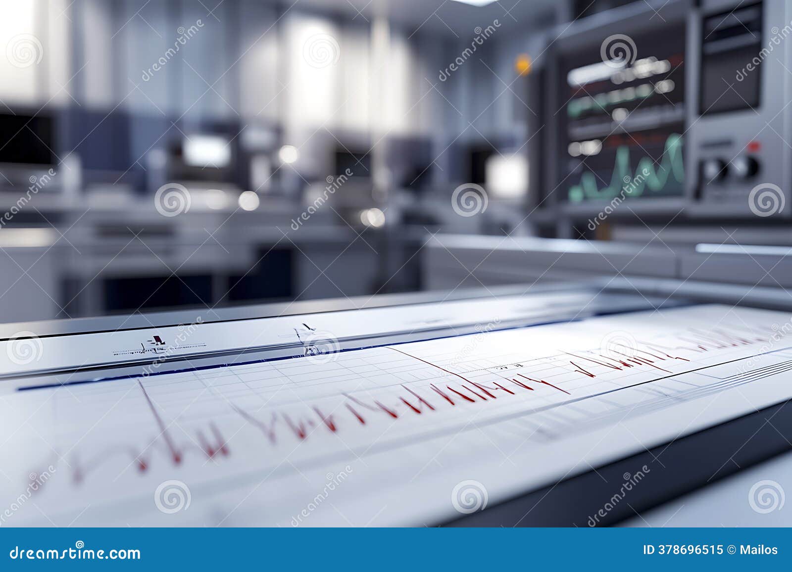 Seismograph Recording Ground Vibrations During An Earthquake ...