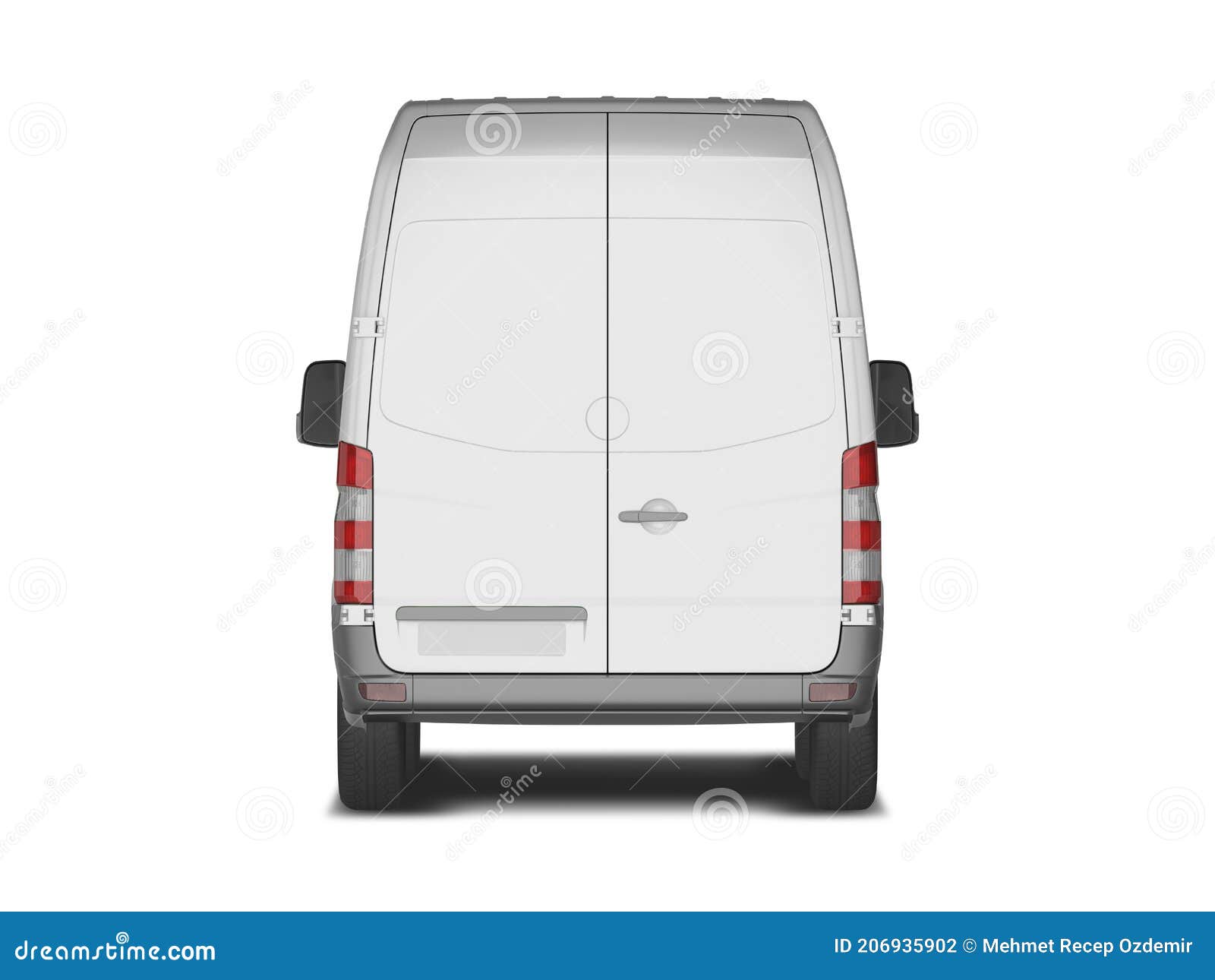 PHOTOREALISTIC VAN MOCKUP BACK Stock Illustration - Illustration of ...