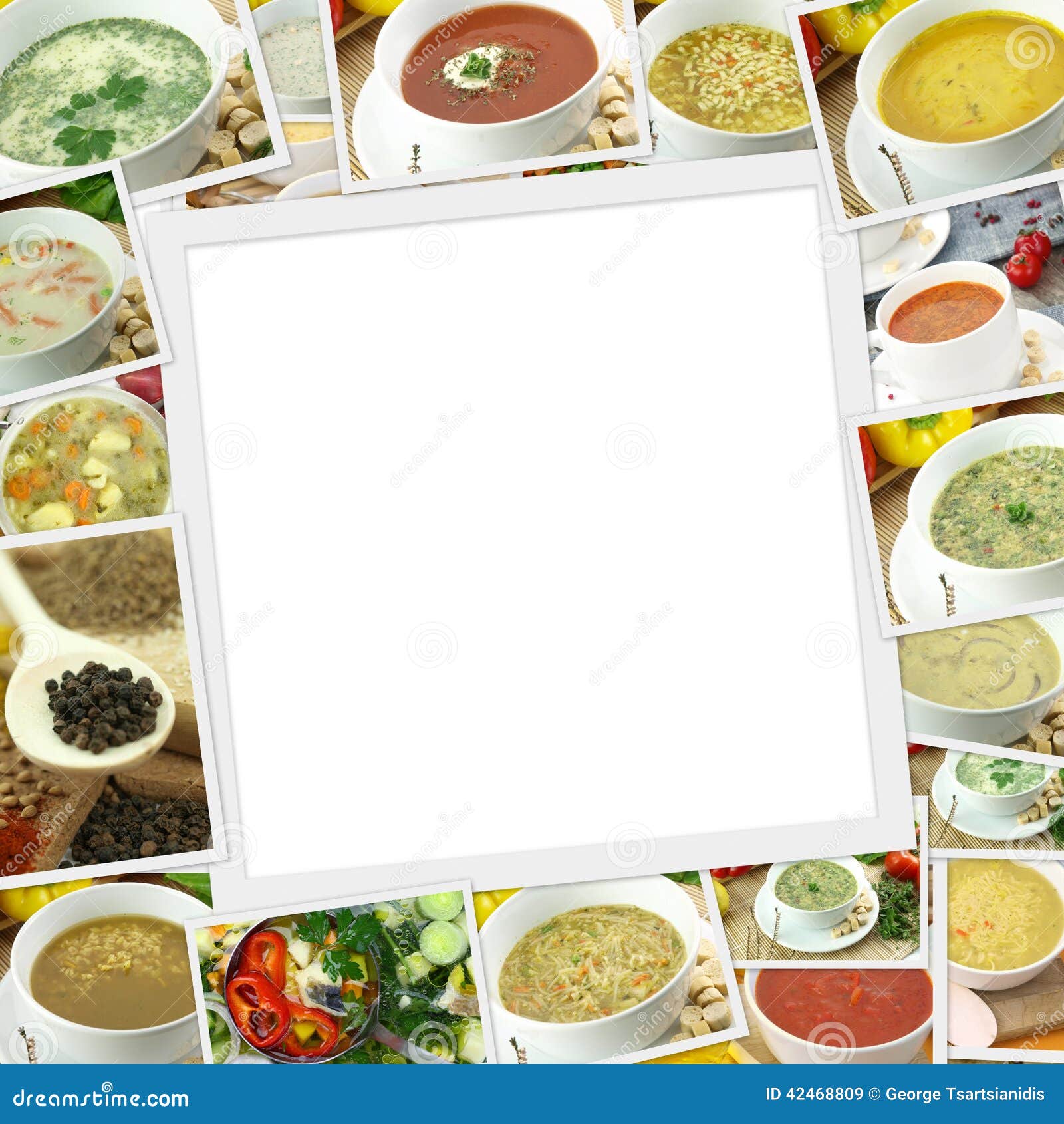 Photos Collection of Different Types of Soup Stock Image - Image of ...