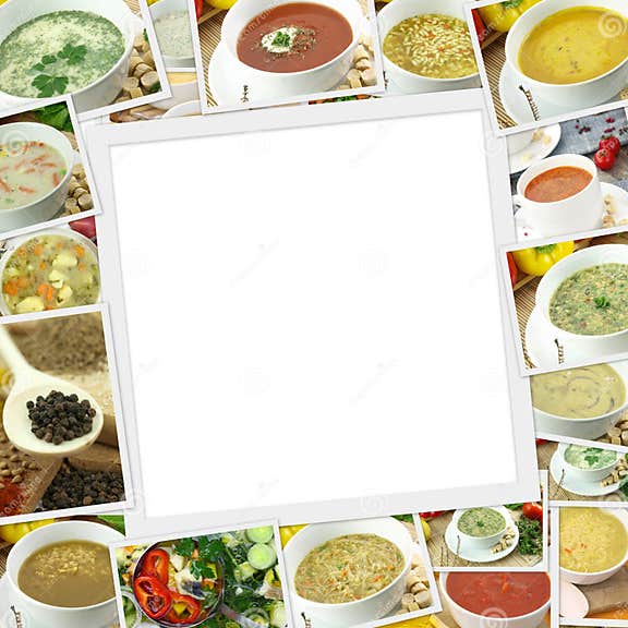 Photos Collection of Different Types of Soup Stock Image - Image of ...