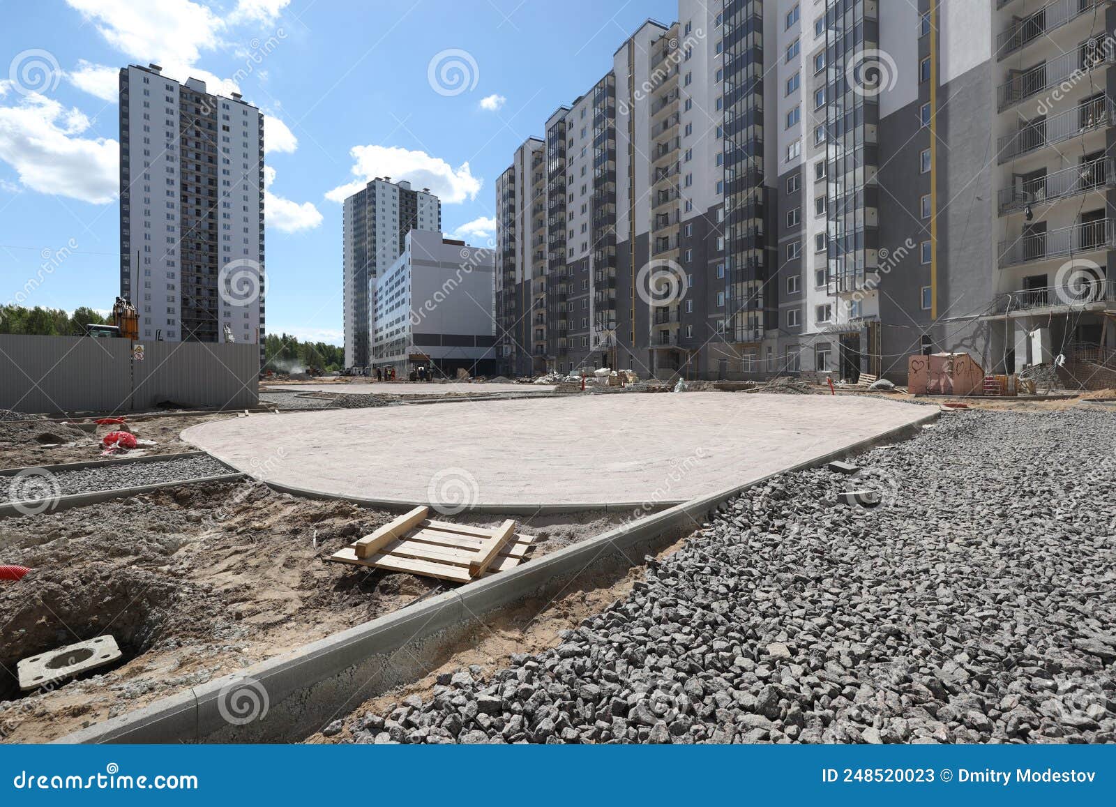 Photos of the Construction Process of the Residential Complex Stock ...