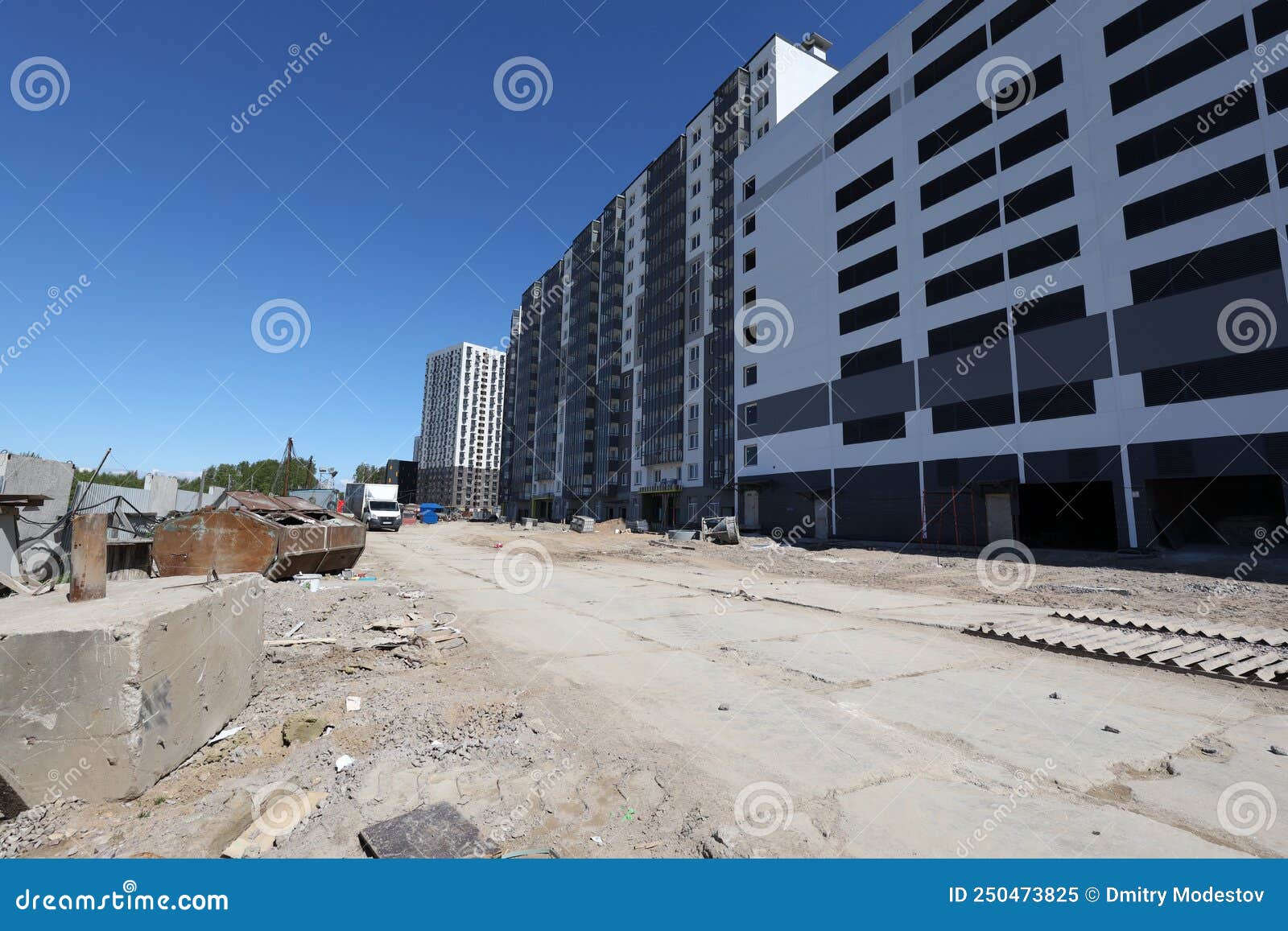 Photos of the Construction Process of the Residential Complex Editorial ...