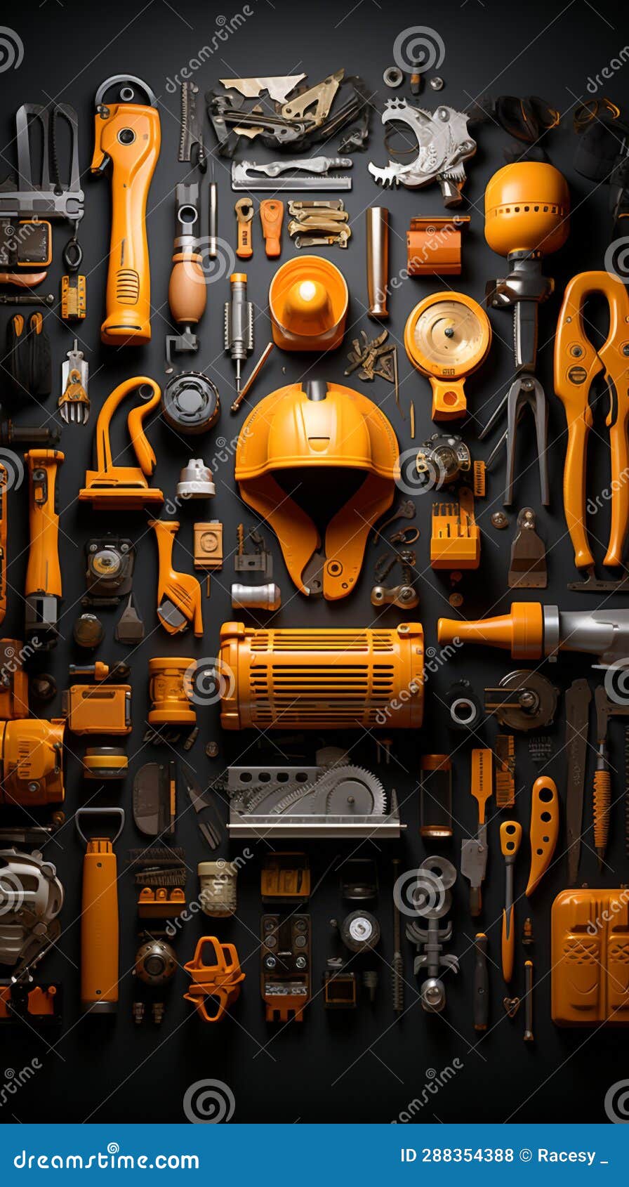 Photo Different Construction Accessories Stock Illustration ...