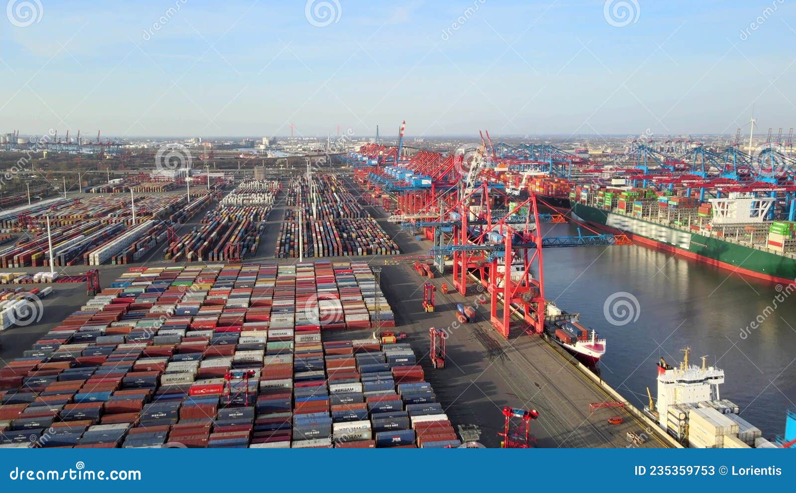 A Photos of Containers in a Harbour Editorial Stock Photo - Image of ...