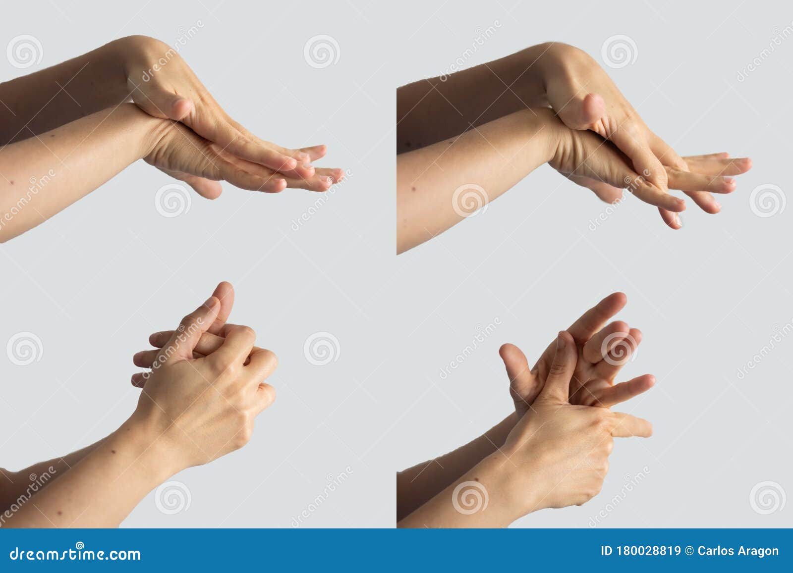 4 Photos De Comment Vous Frotter Les Mains Image Stock Image Du