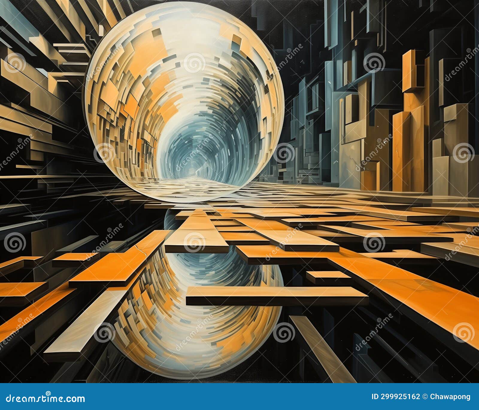 Twisted Views, Abstract Illustration Stock Illustration - Illustration ...