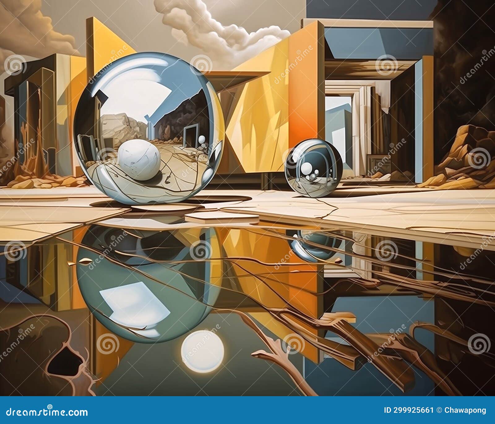 Twisted Views, Abstract Illustration Stock Illustration - Illustration ...