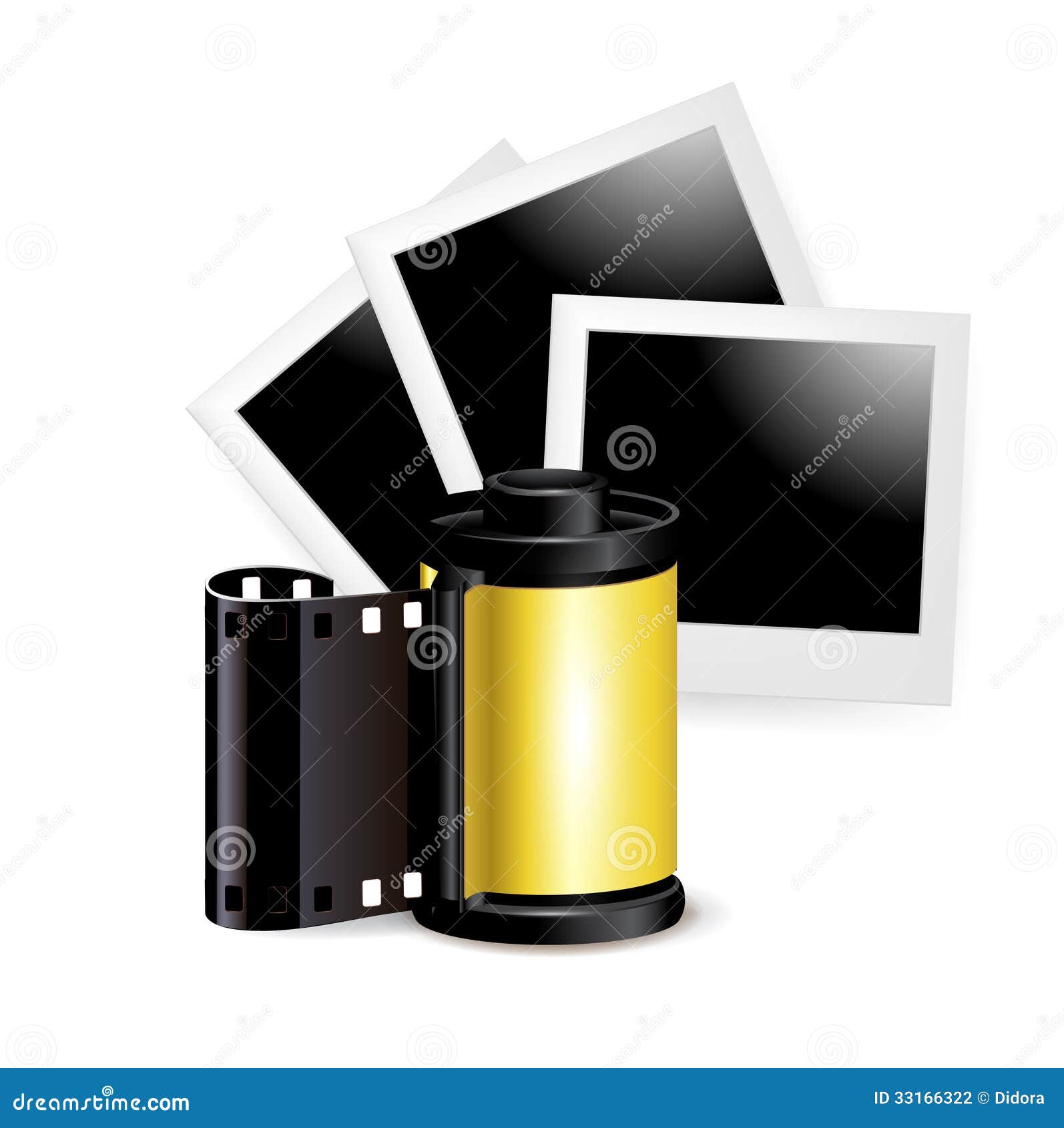 Photos and Film Role Isolated Stock Vector - Illustration of zoom ...