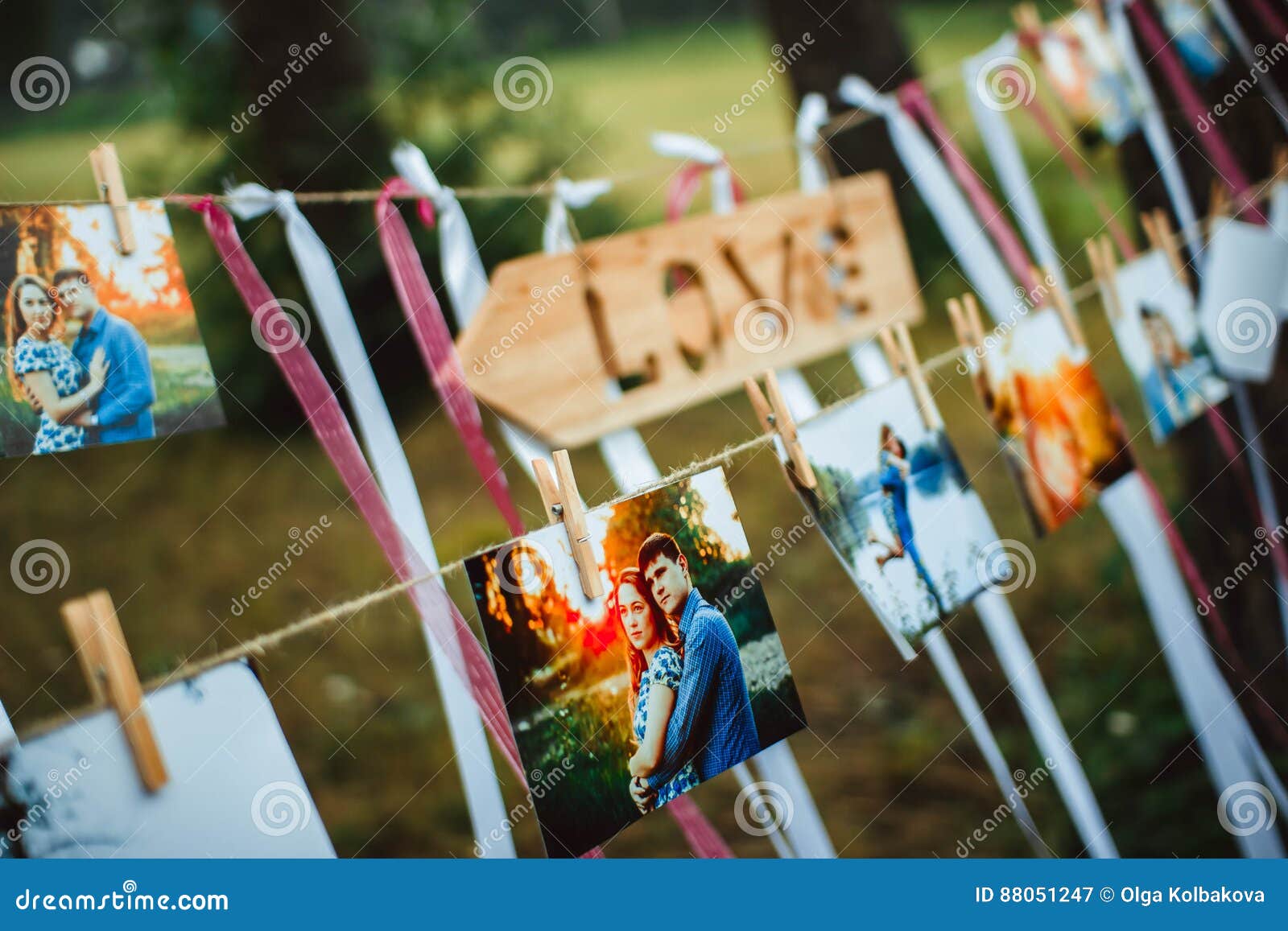 Photos hanging on a rope stock image. Image of instagram - 88051247