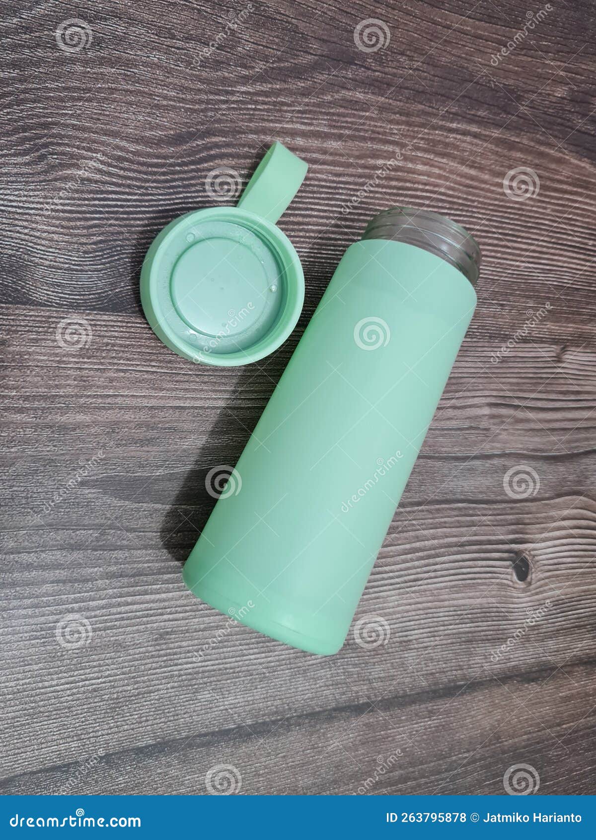 A Light Green Drinking Bowl Made of Plastic Stock Photo - Image of ...