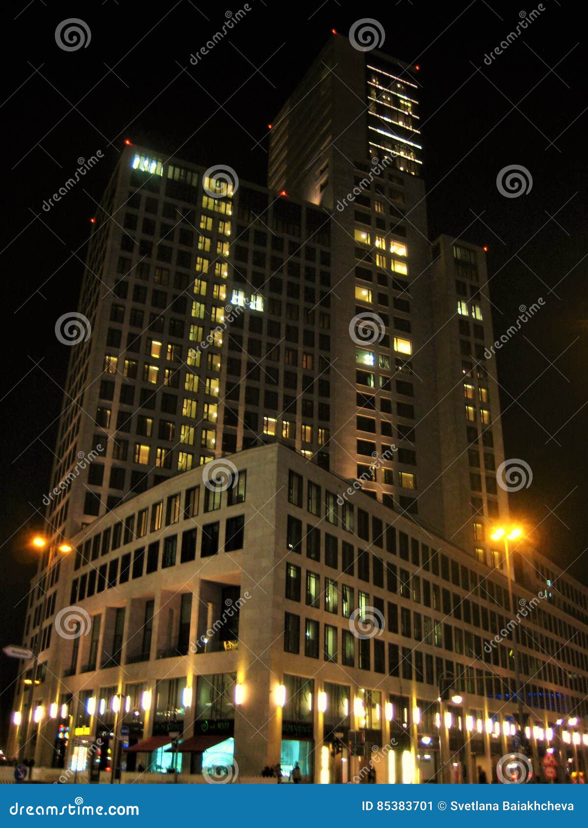 Photos with Night Background of Modern Architectural High-rise ...