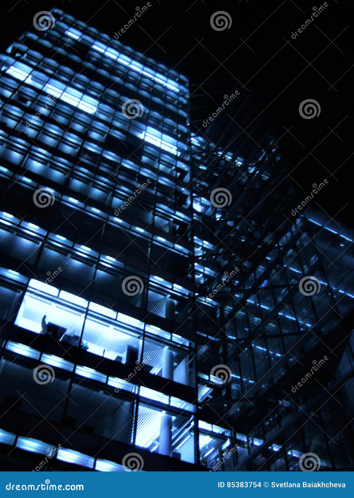 Photos With Night Background Of Modern Architectural High-rise ...