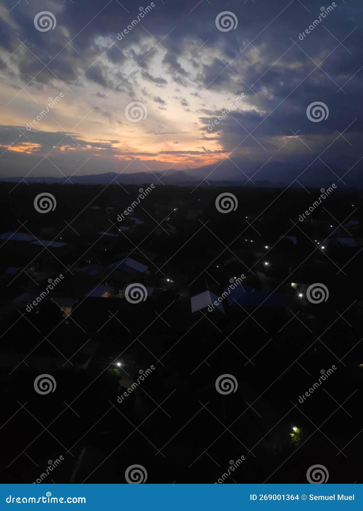 View from a Height at Night Stock Photo - Image of natural, house ...