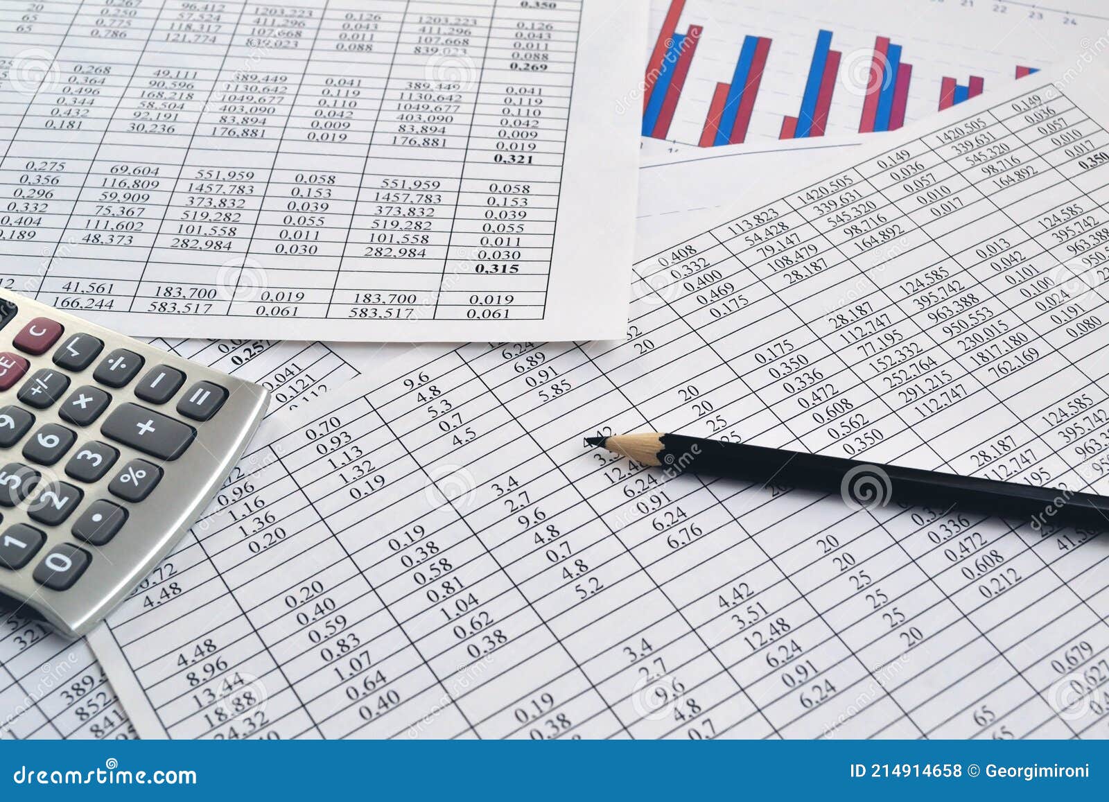 Numbers and graphs stock photo. Image of graph, manage - 214914658