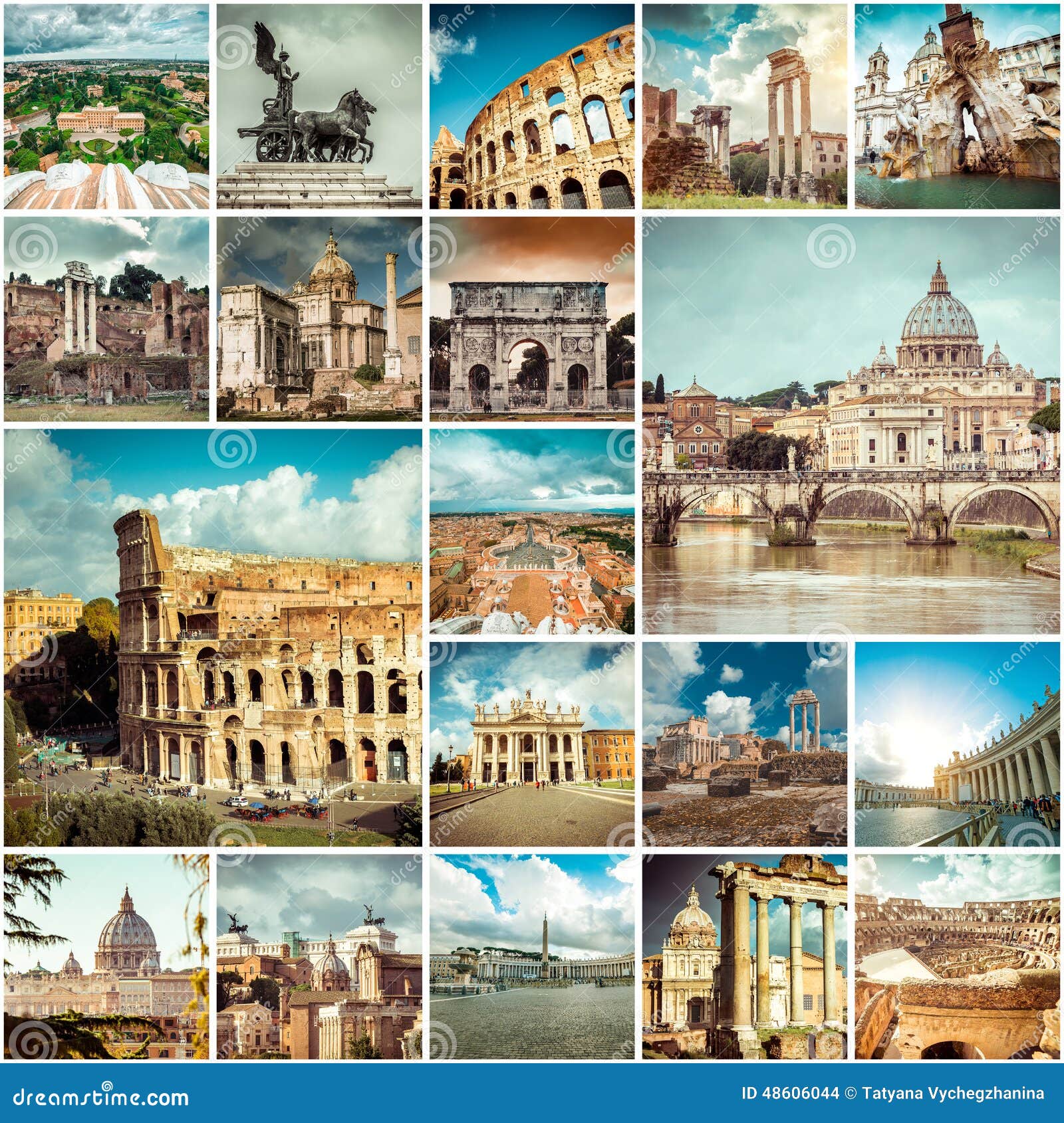 Photos from Rome stock photo. Image of collage, outdoor - 48606044