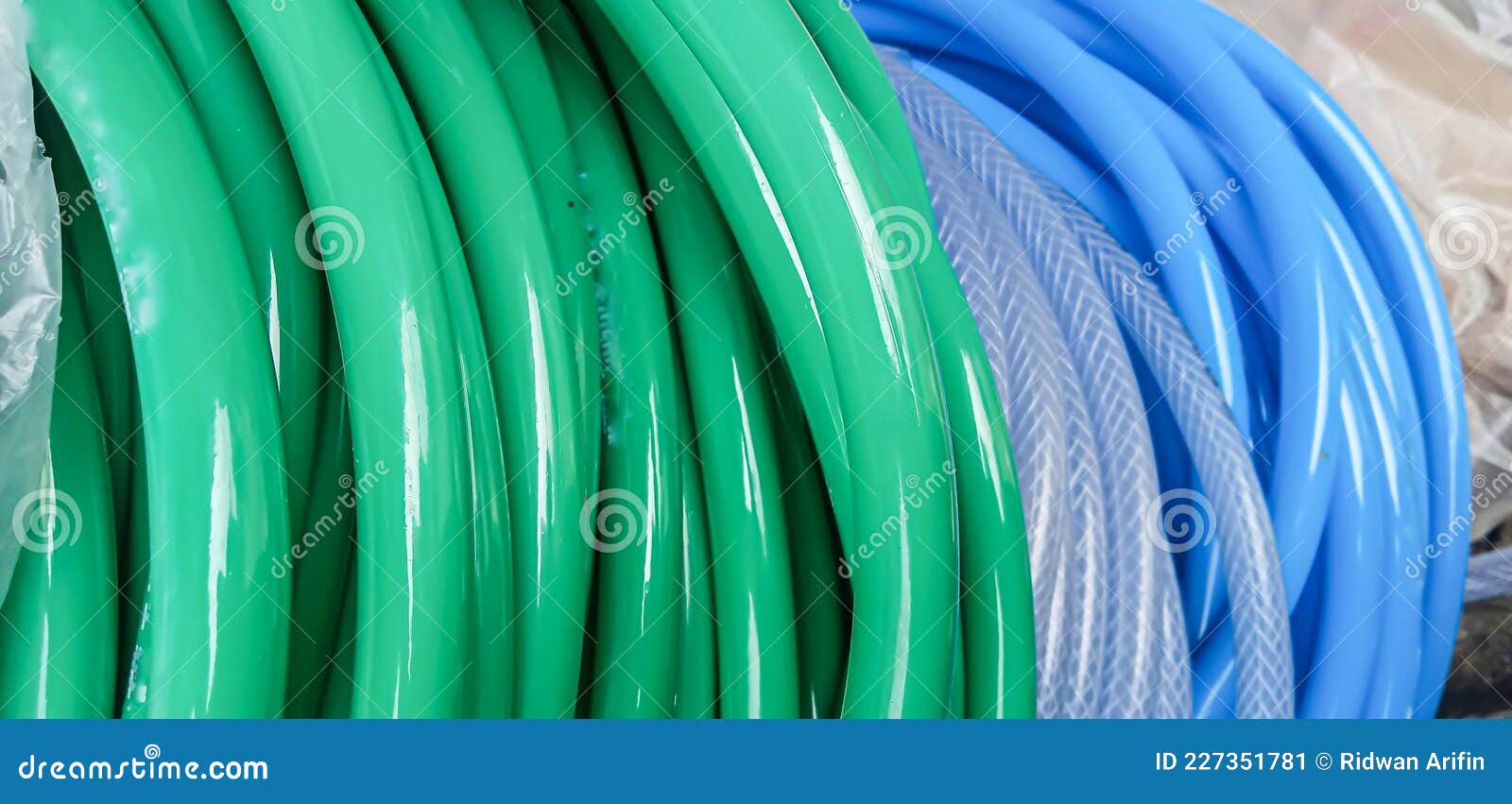 Photos of Water Hoses of Various Patterns and Colors Stock Image ...
