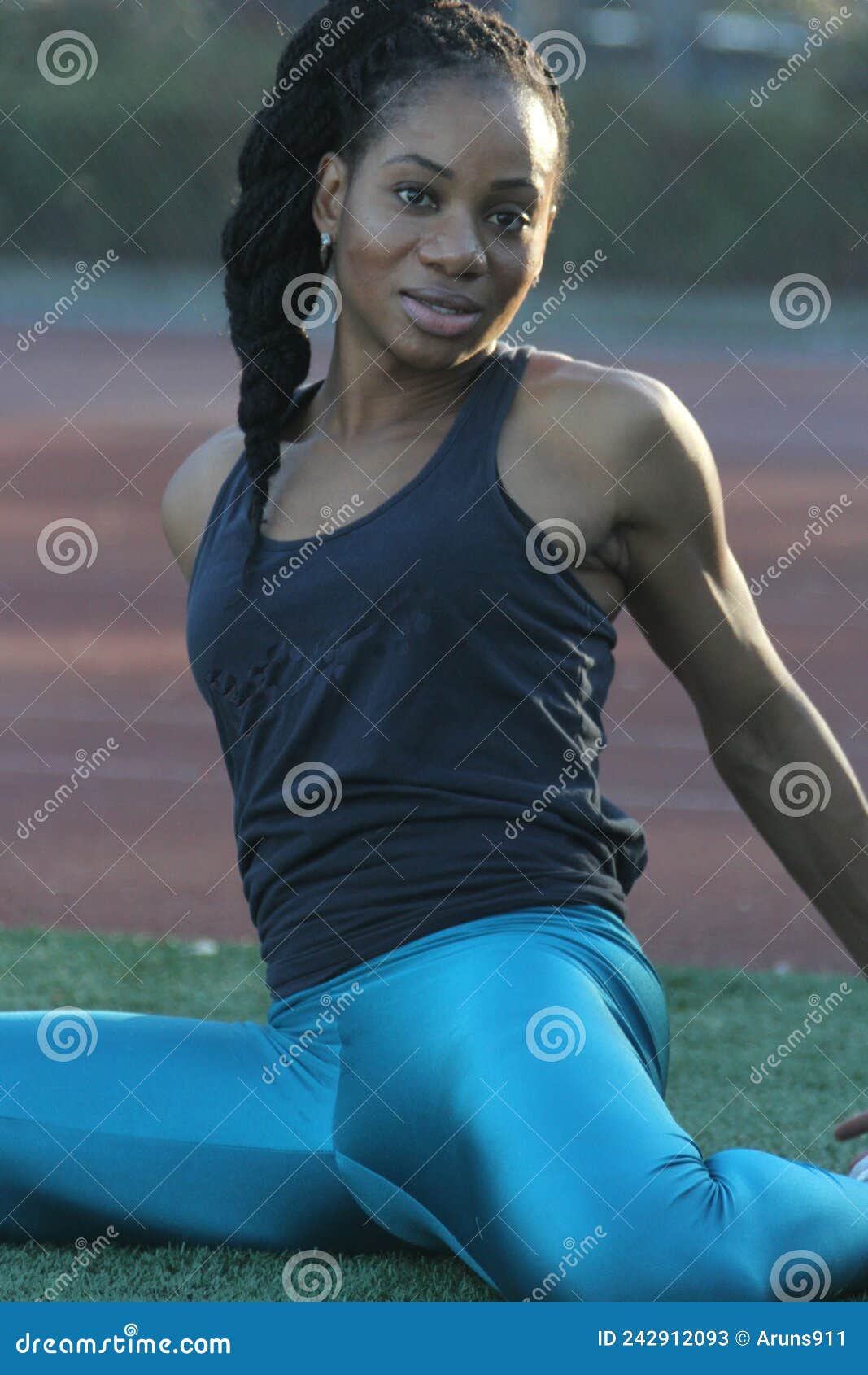 Athlete in Action on a Track and Field Stock Image - Image of running ...