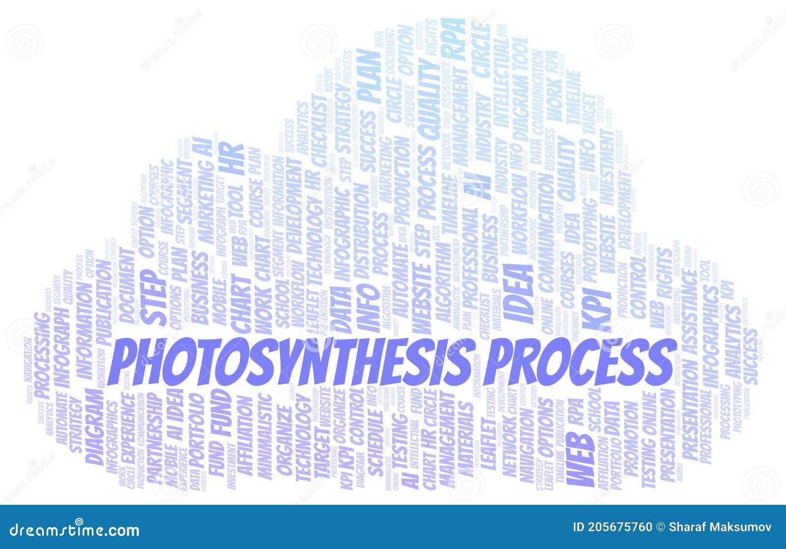 Photosynthesis Process Typography Word Cloud Create with the Text only ...