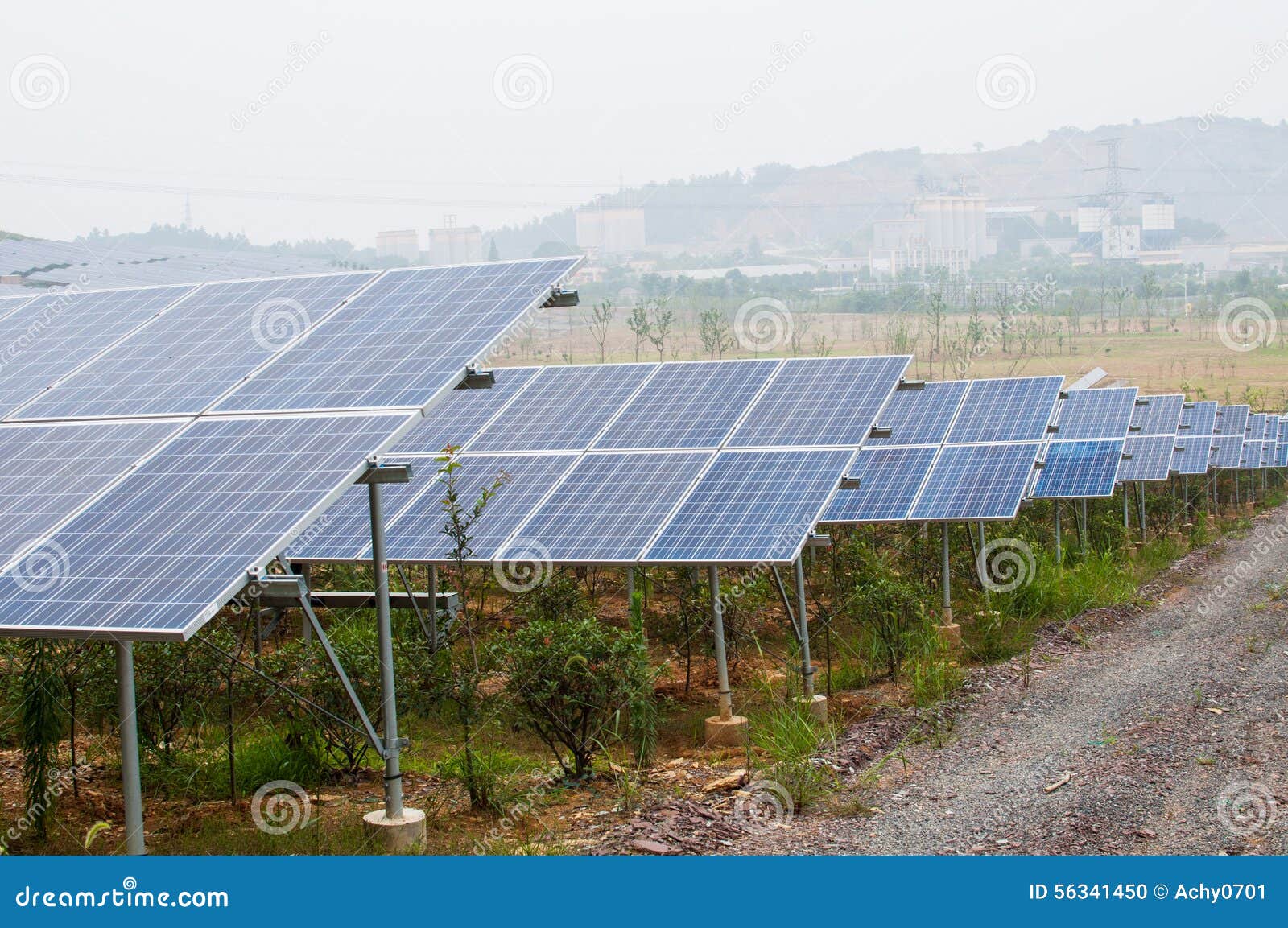 Photovoltaic cell array stock photo. Image of electricity - 56341450