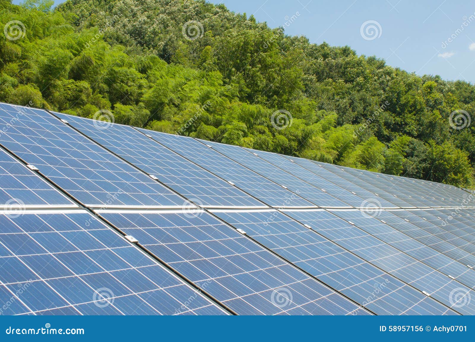Photovoltaic cell array stock photo. Image of modern - 58957156
