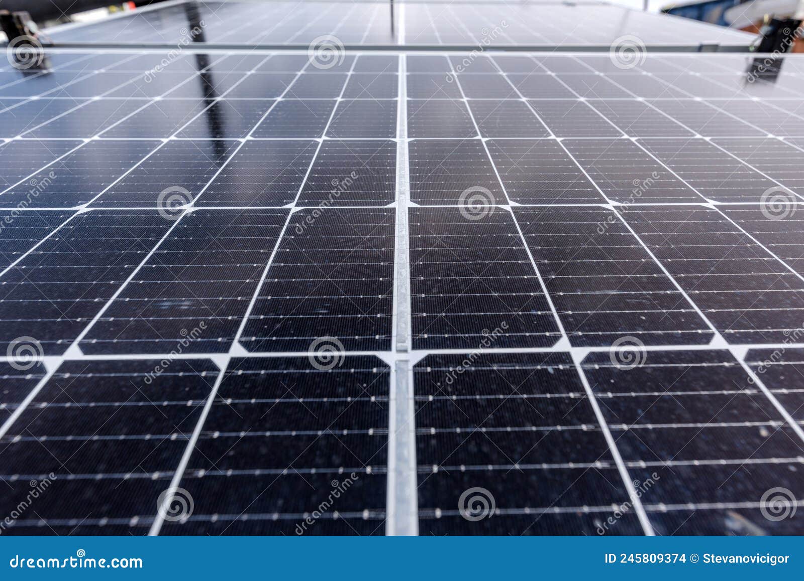 Photovoltaic Cells on Solar Panel of PV System Stock Photo - Image of ...