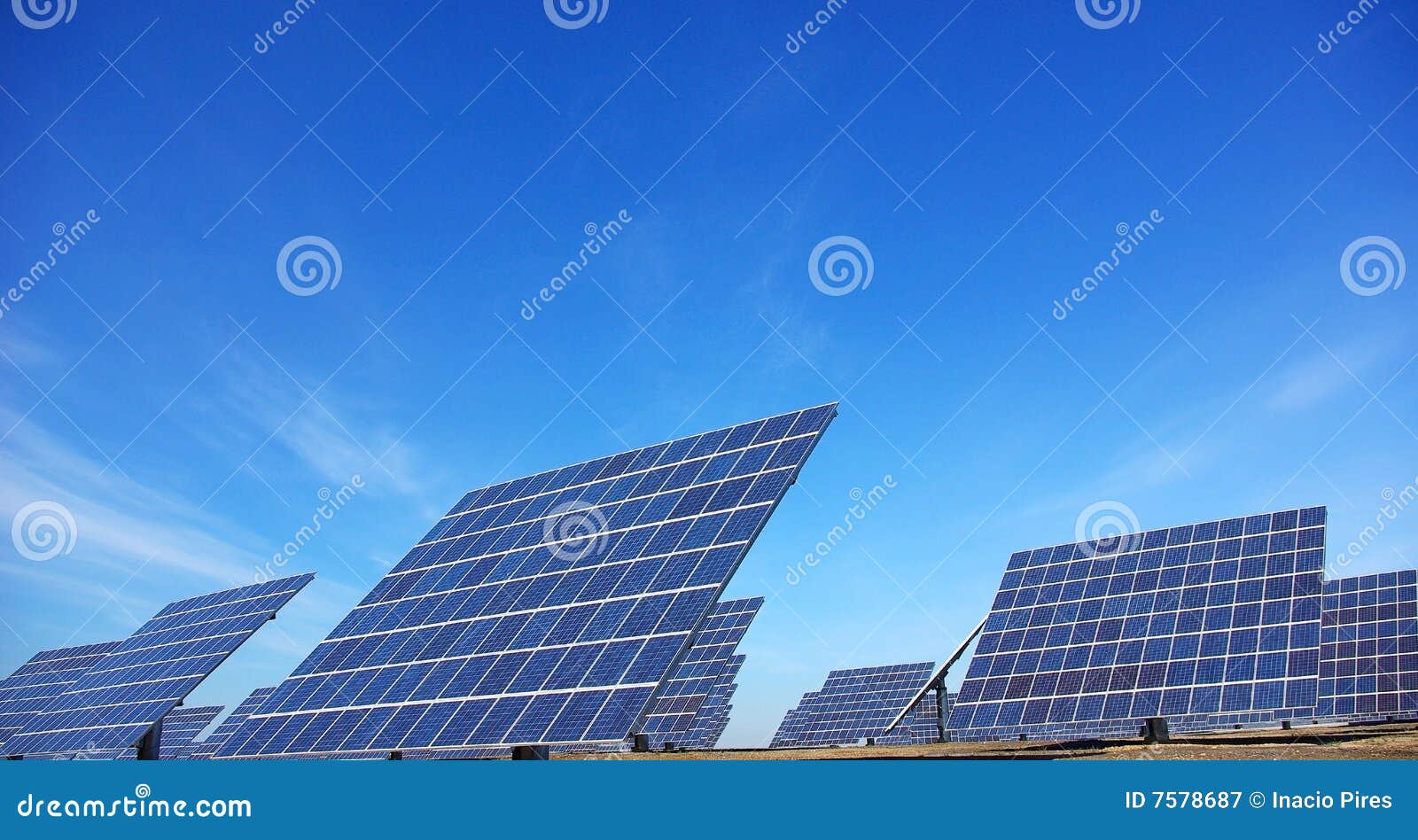 Photovoltaic central. stock image. Image of climate, greenhouse - 7578687