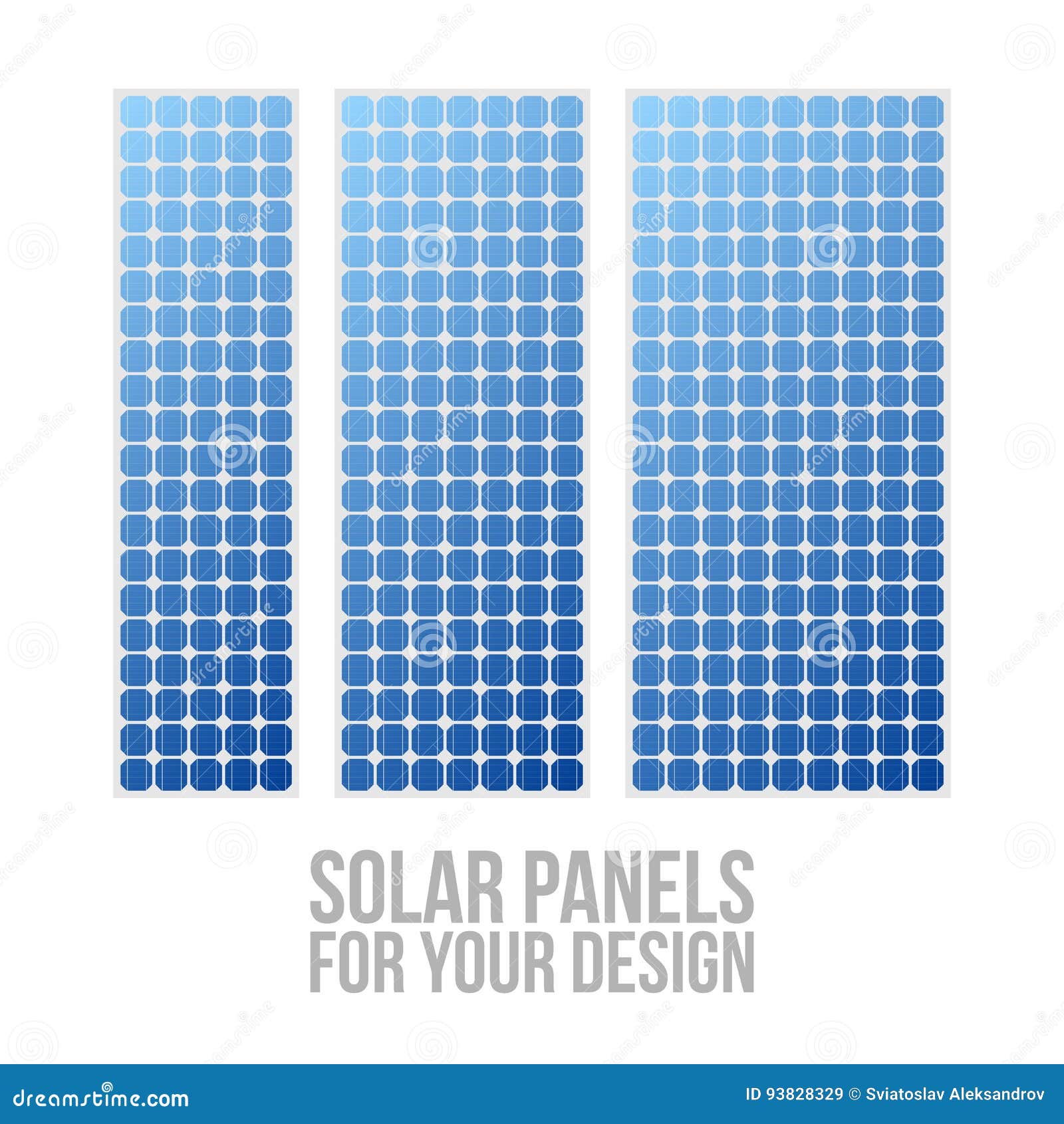 Photovoltaic Electric Solar Panel Patterns Set Stock Vector ...
