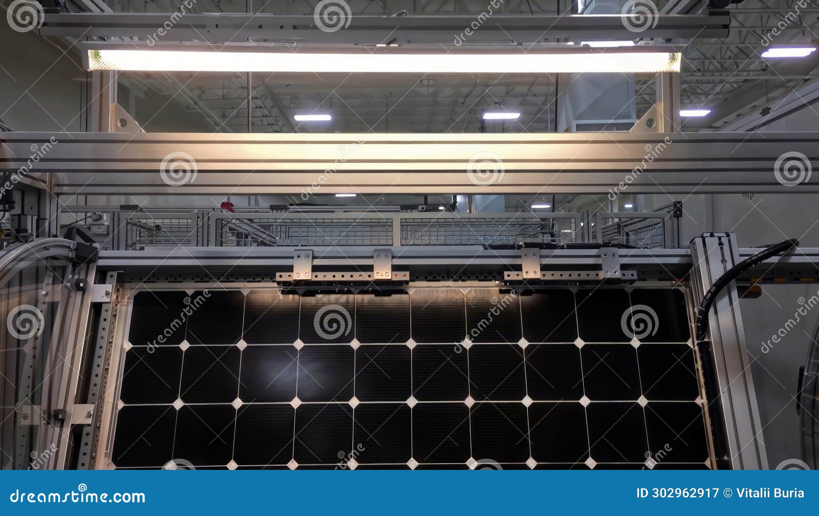 Solar Panel in the Production Line of the Plant. Photovoltaic Modules ...
