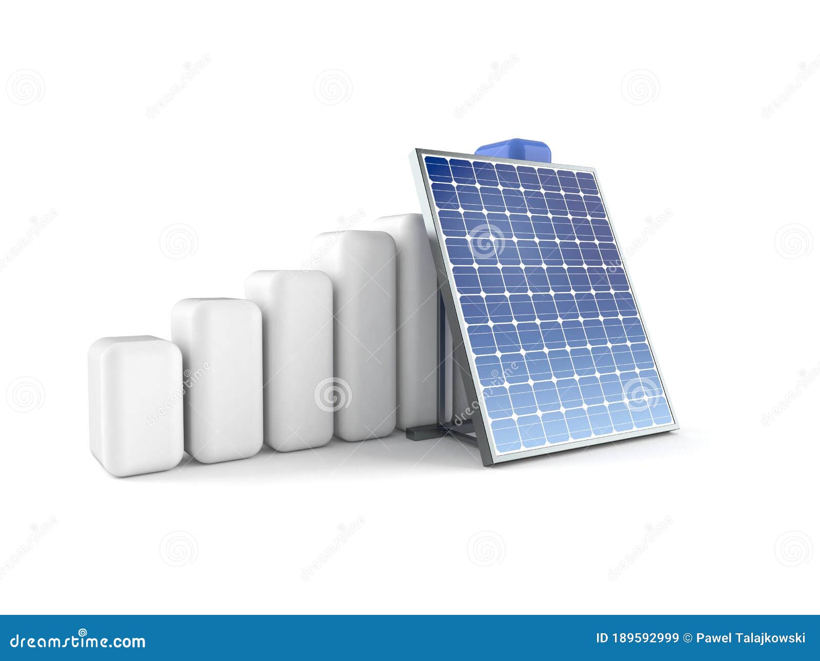 Photovoltaic Panel with Chart Stock Illustration - Illustration of ...